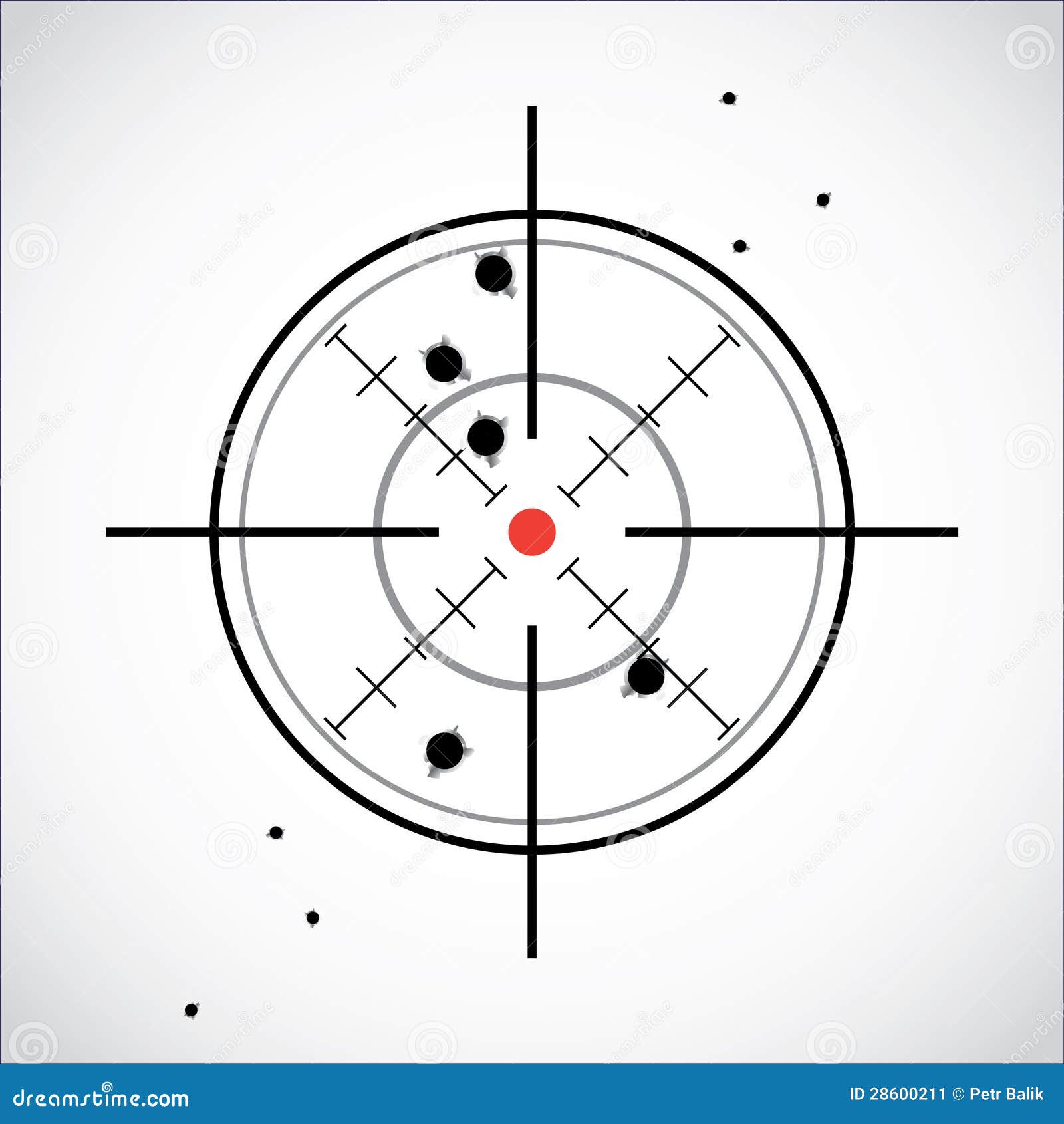 Réticule Avec Le Point Rouge Illustration Stock - Illustration du ...