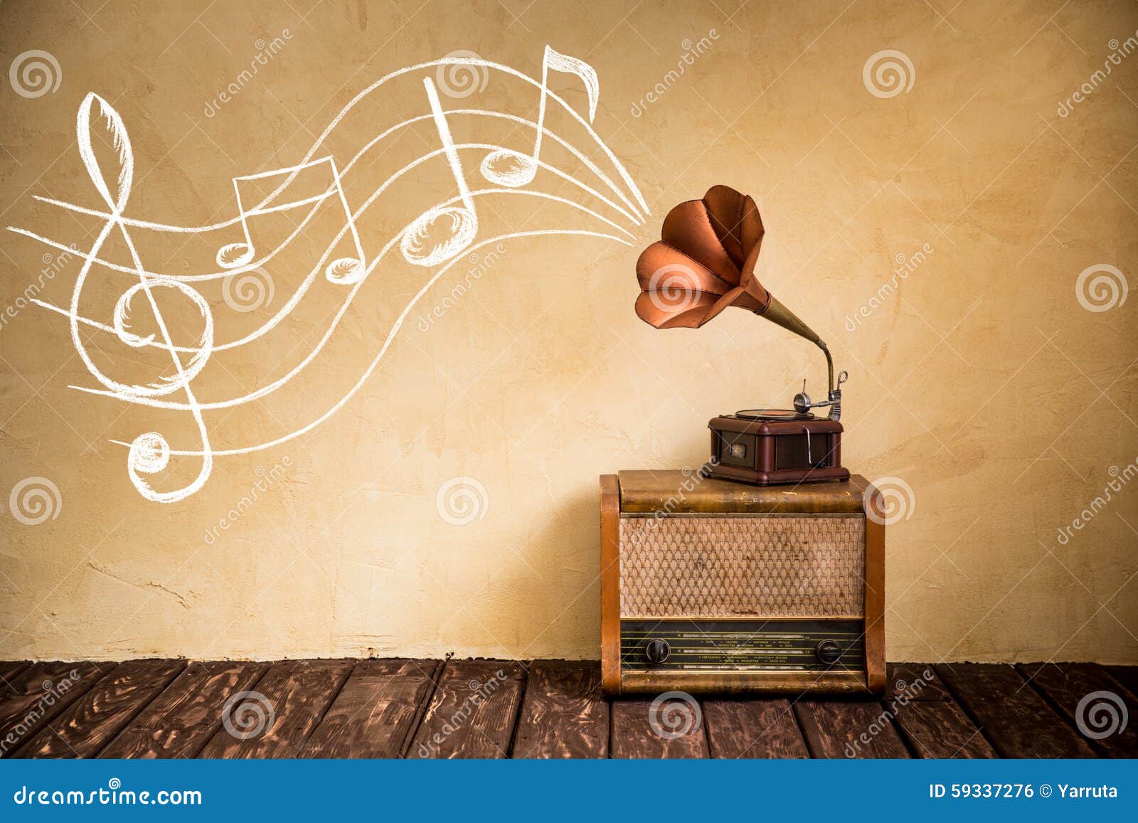 Rétro concept de musique photo stock. Image du joueur - 59337276