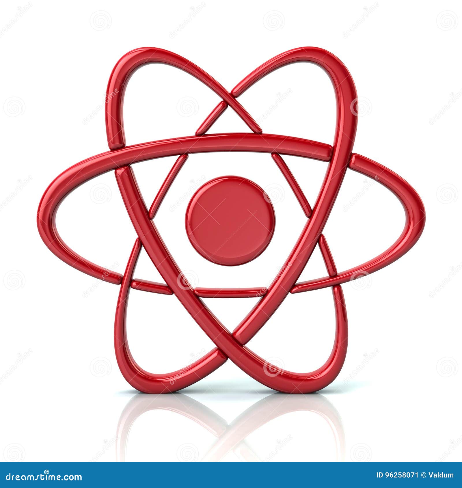 Röd atomsymbol stock illustrationer. Illustration av objekt - 96258071
