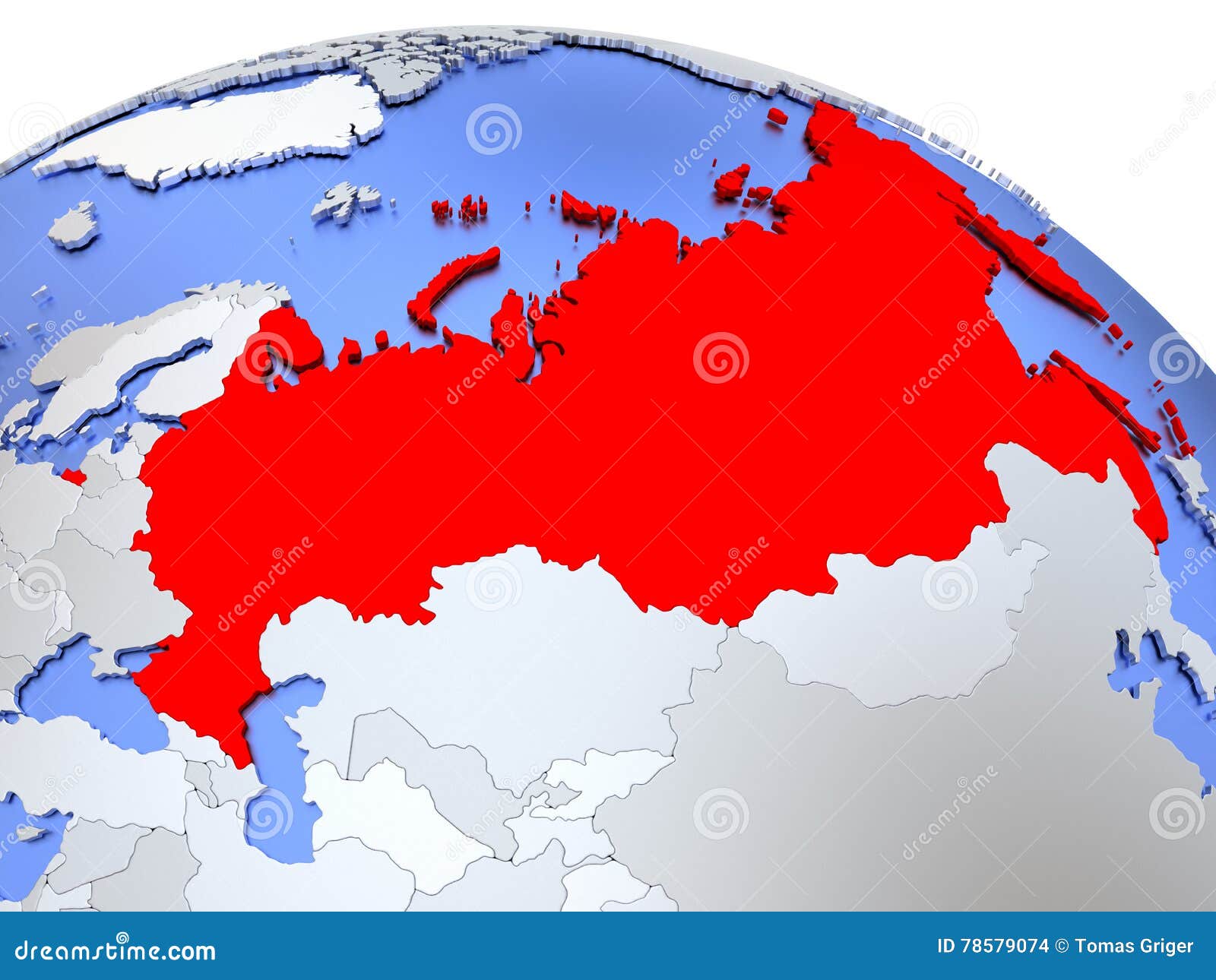 Rússia no mapa do mundo ilustração stock. Ilustração de naturalizado ...
