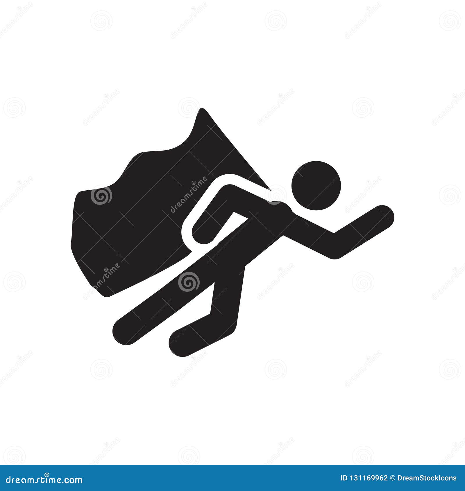 Man Flying Icon. Trendy Man Flying Logo Concept on White Background ...