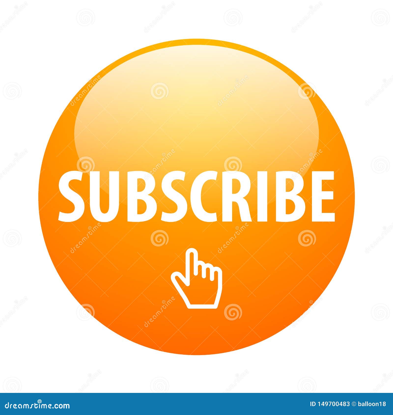 Subscribe button stock vector. Illustration of business - 149700483