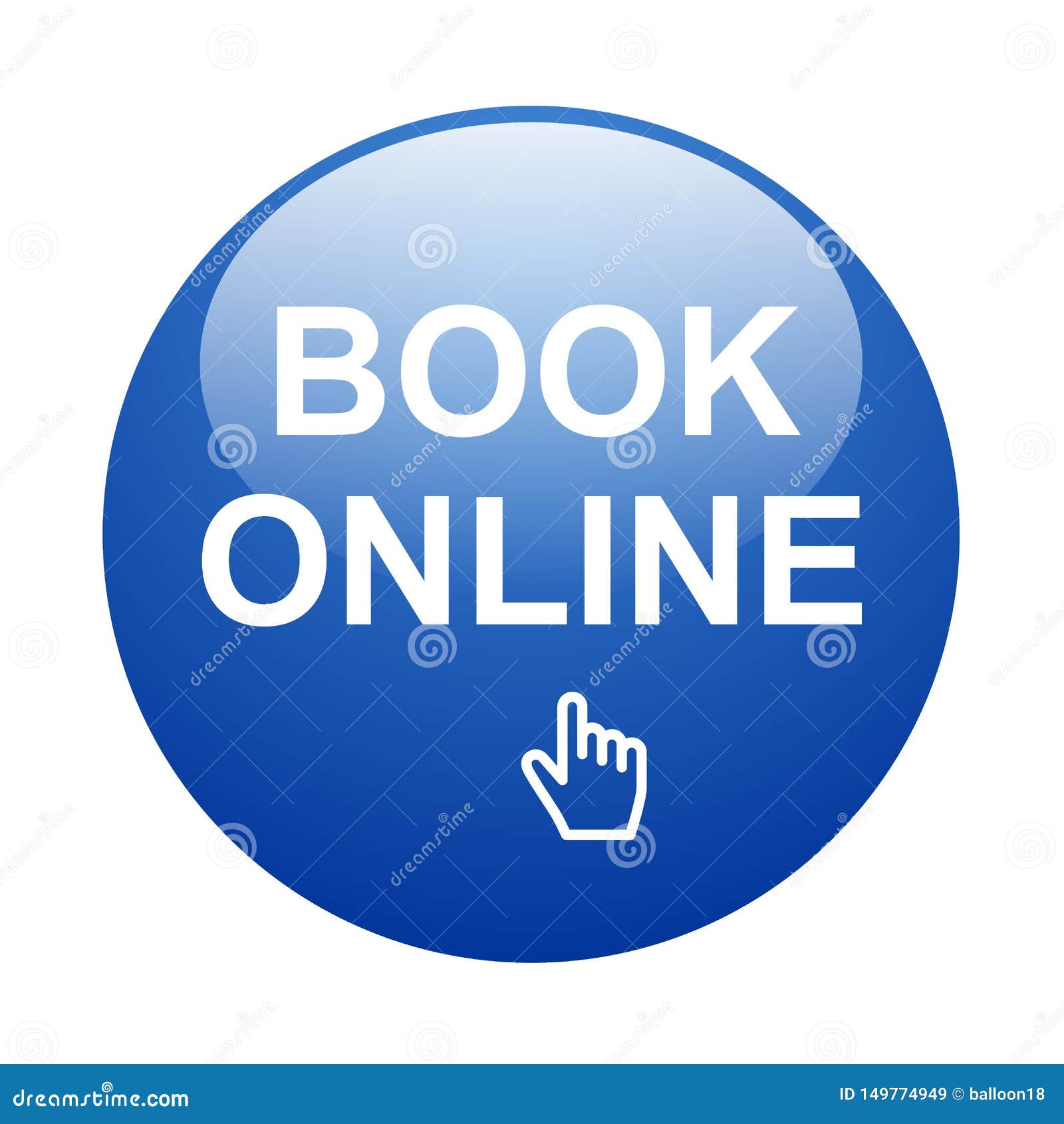 Book online button stock vector. Illustration of advertising - 149774949