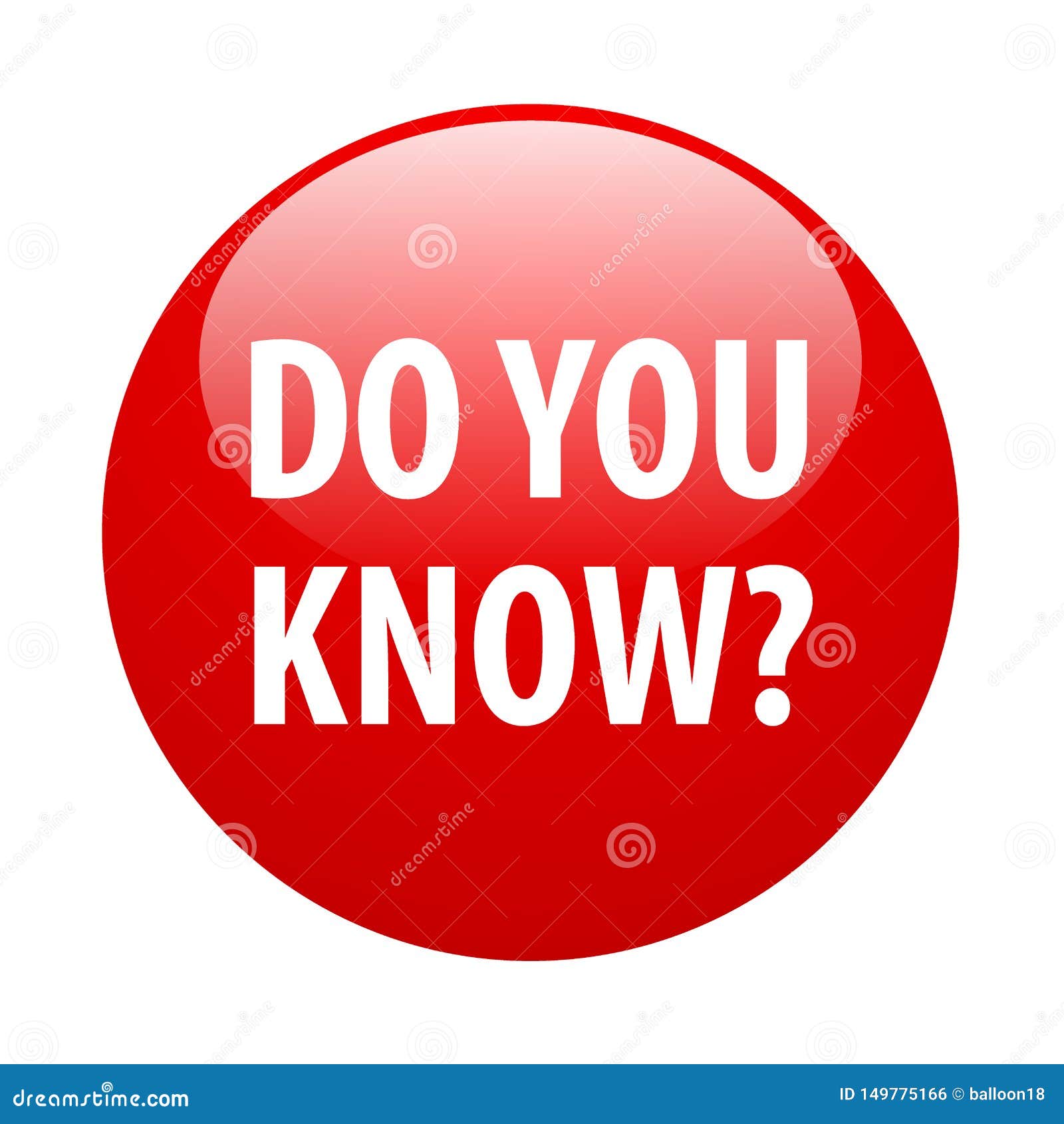Do you know button stock vector. Illustration of graphic - 149775166