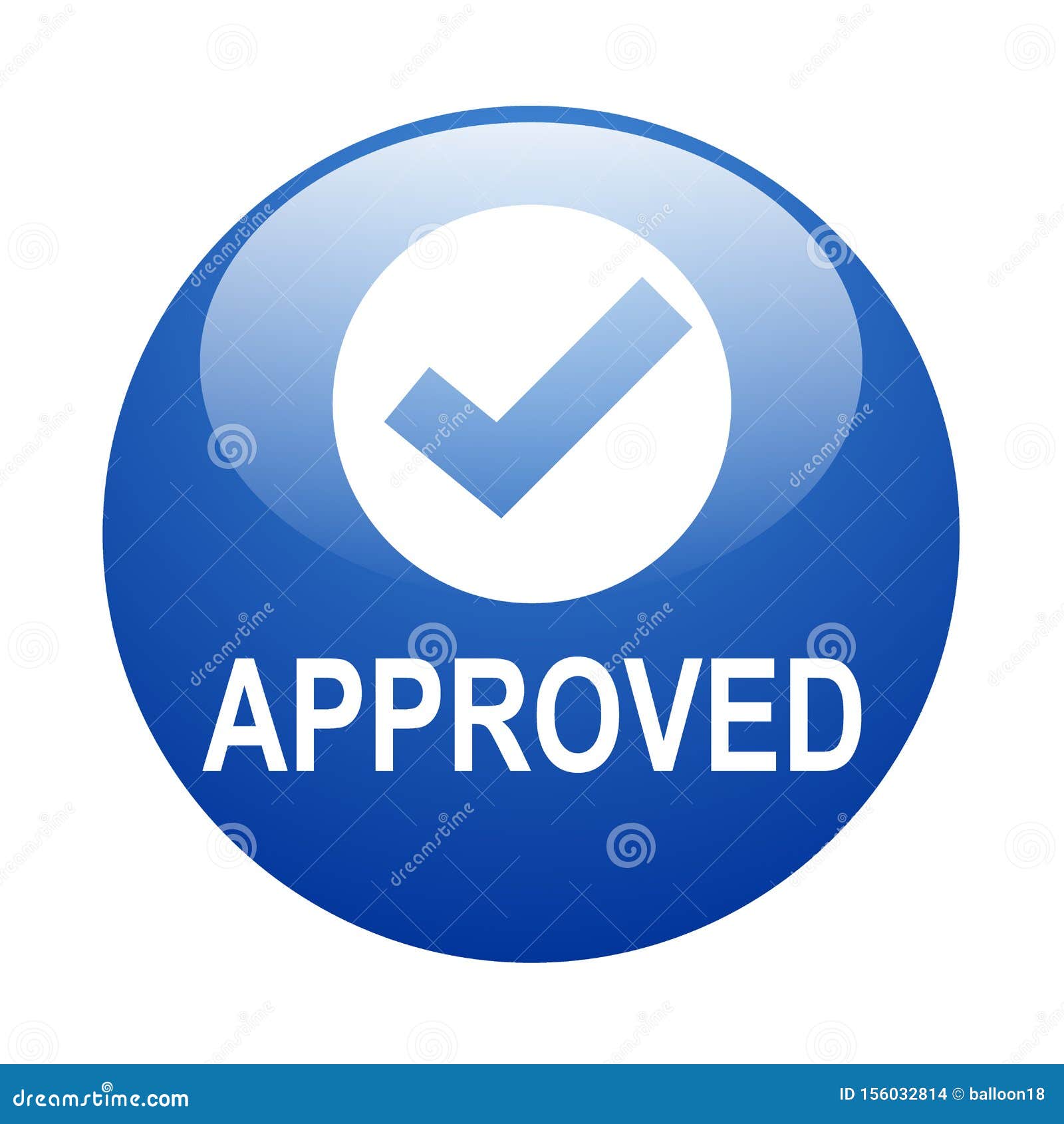 Approved button stock vector. Illustration of computer - 156032814
