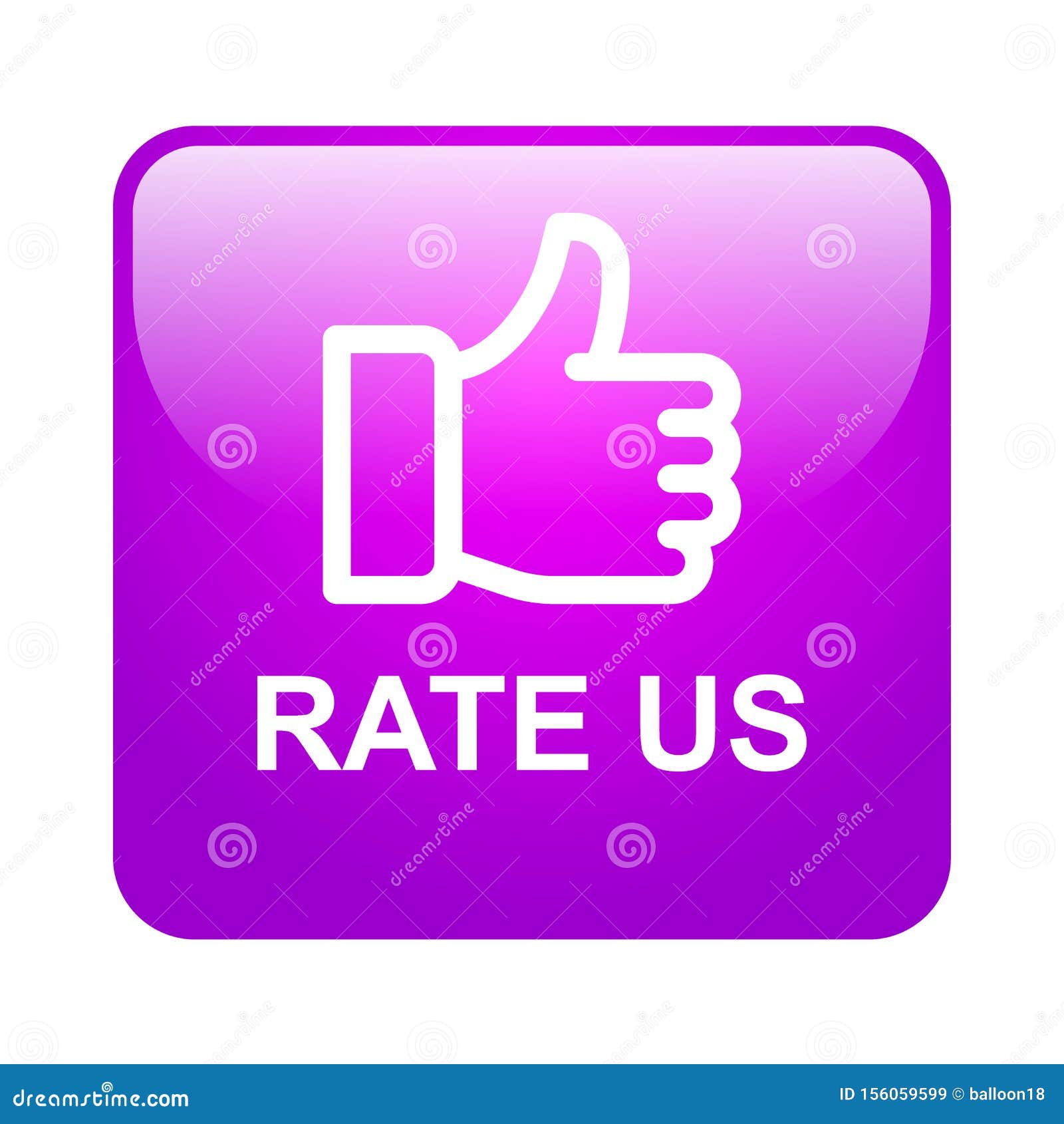 Rate us button stock vector. Illustration of internet - 156059599