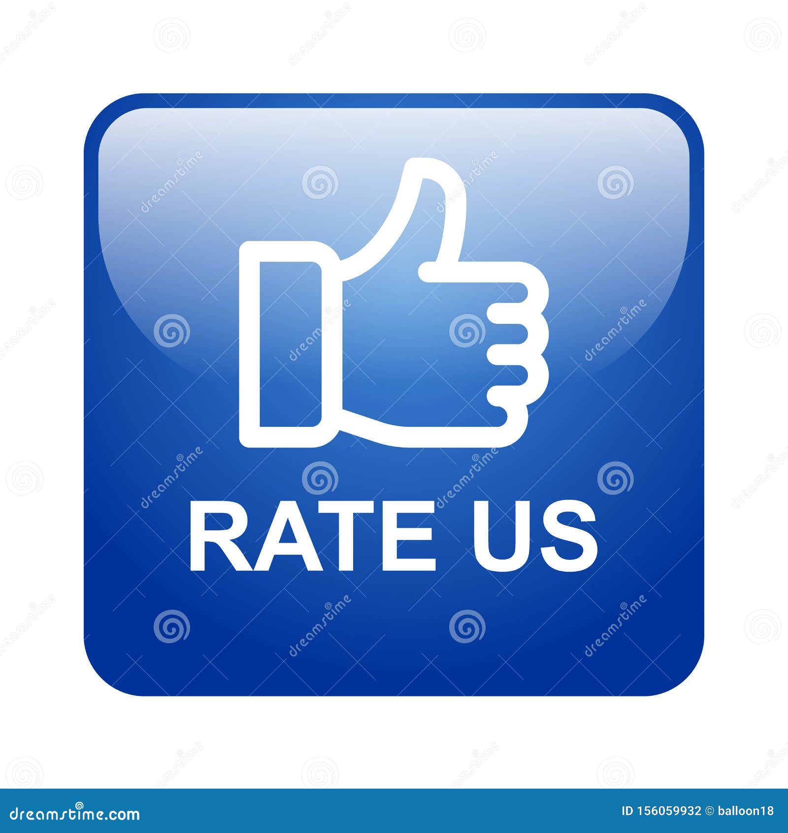 Rate us button stock vector. Illustration of feedback - 156059932