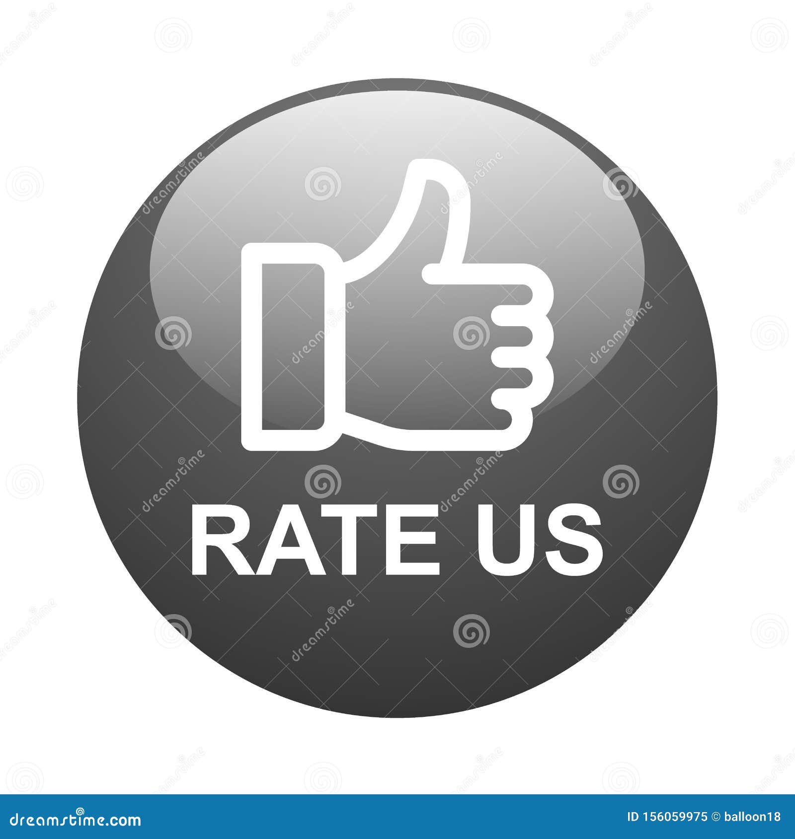 Rate us button stock vector. Illustration of feedback - 156059975