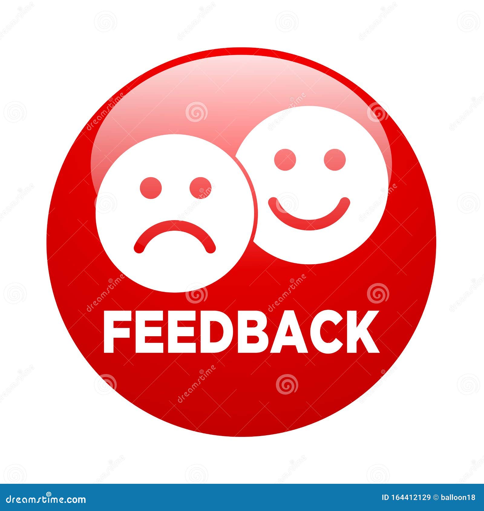 Feedback button stock illustration. Illustration of computer - 164412129