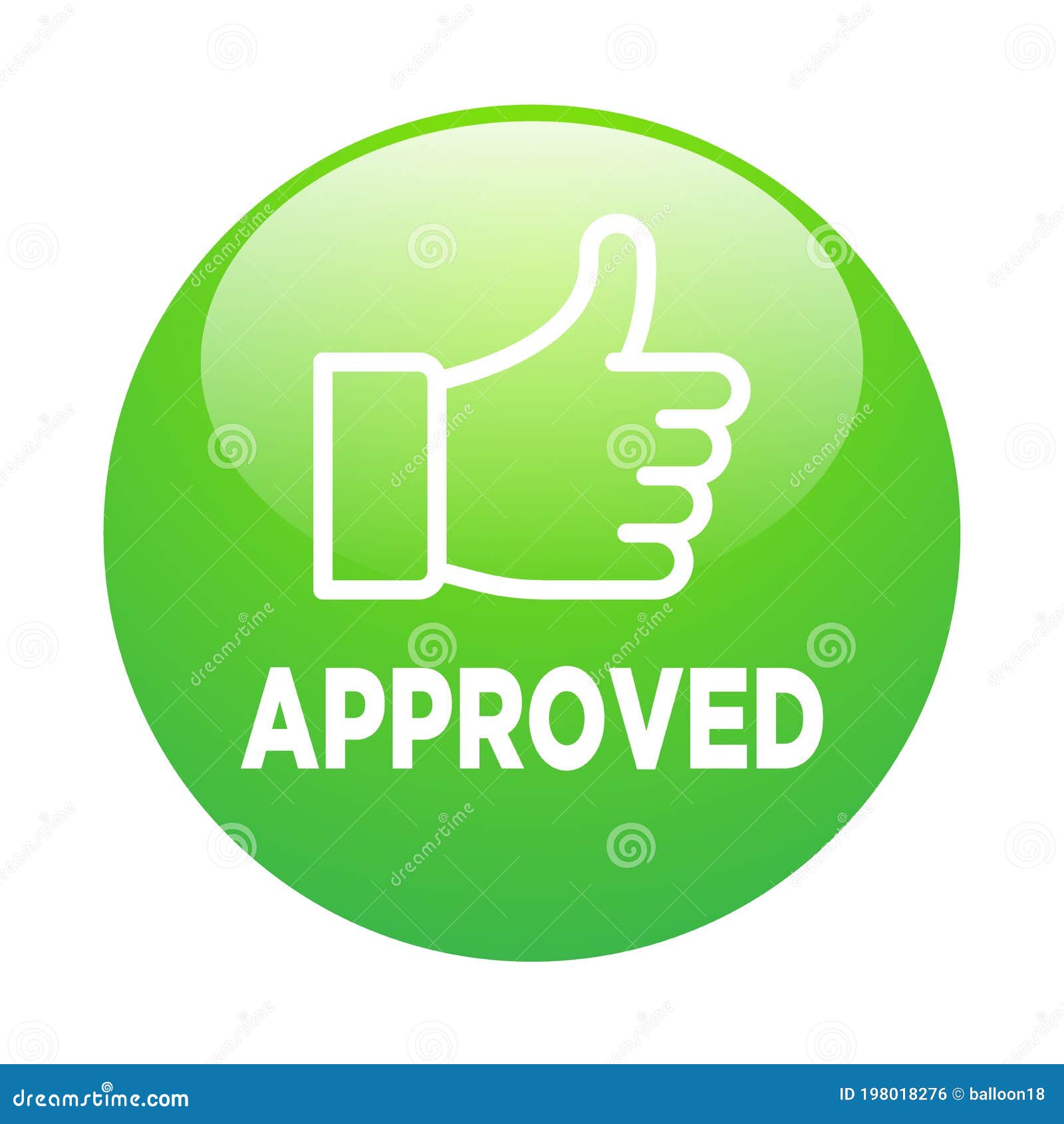 Approved Thumbs Up Icon Royalty-Free Cartoon | CartoonDealer.com #125665037