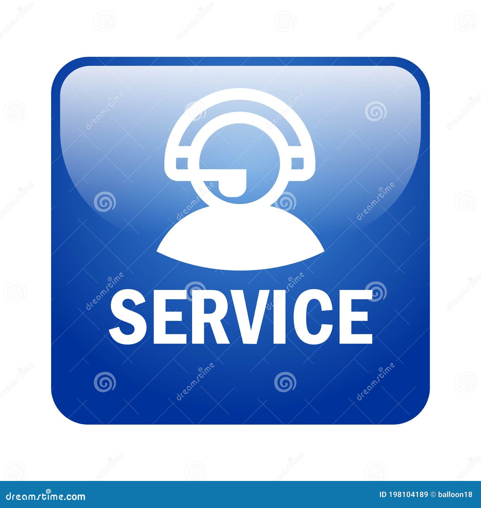 Customer service button stock vector. Illustration of buttons - 198104189