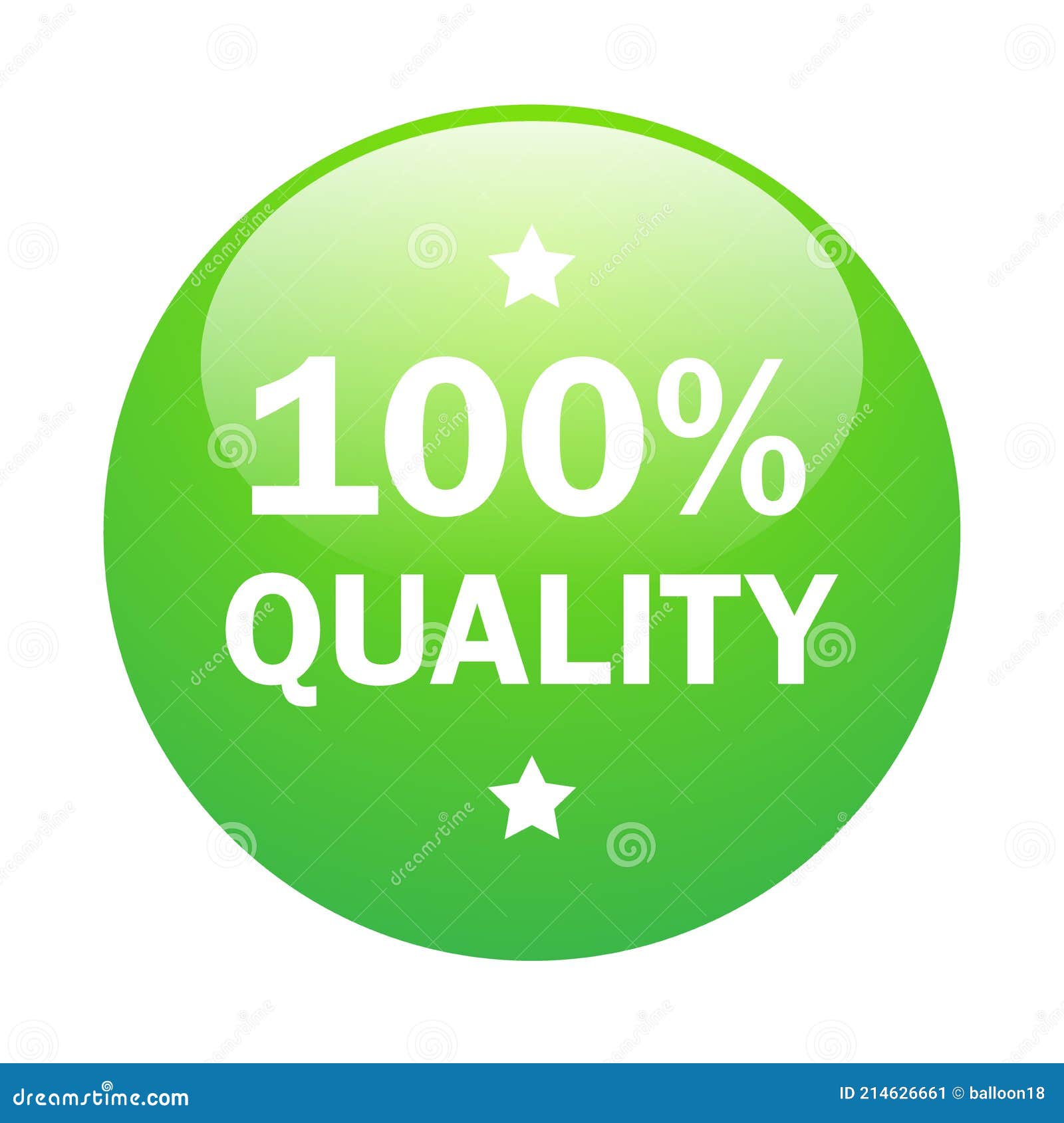 100 percent quality button stock vector. Illustration of graphic ...