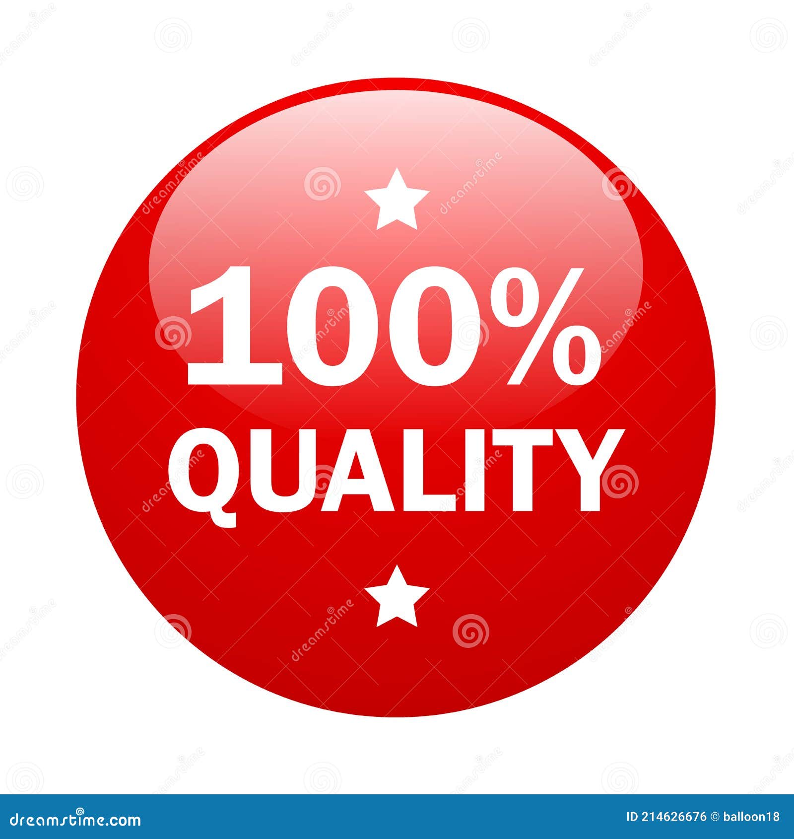 100 percent quality button stock vector. Illustration of choice - 214626676