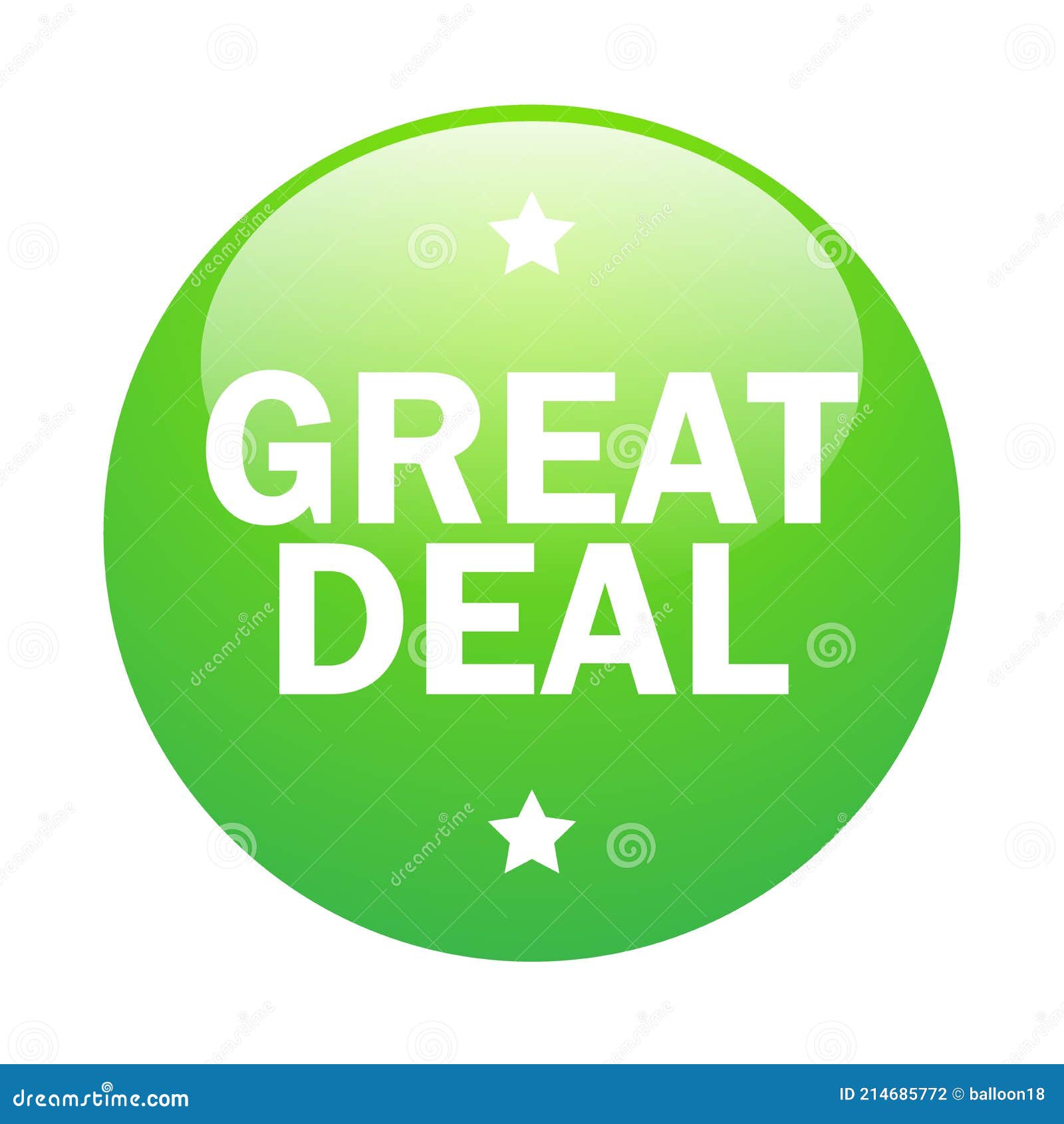 Great deal button stock vector. Illustration of banner - 214685772
