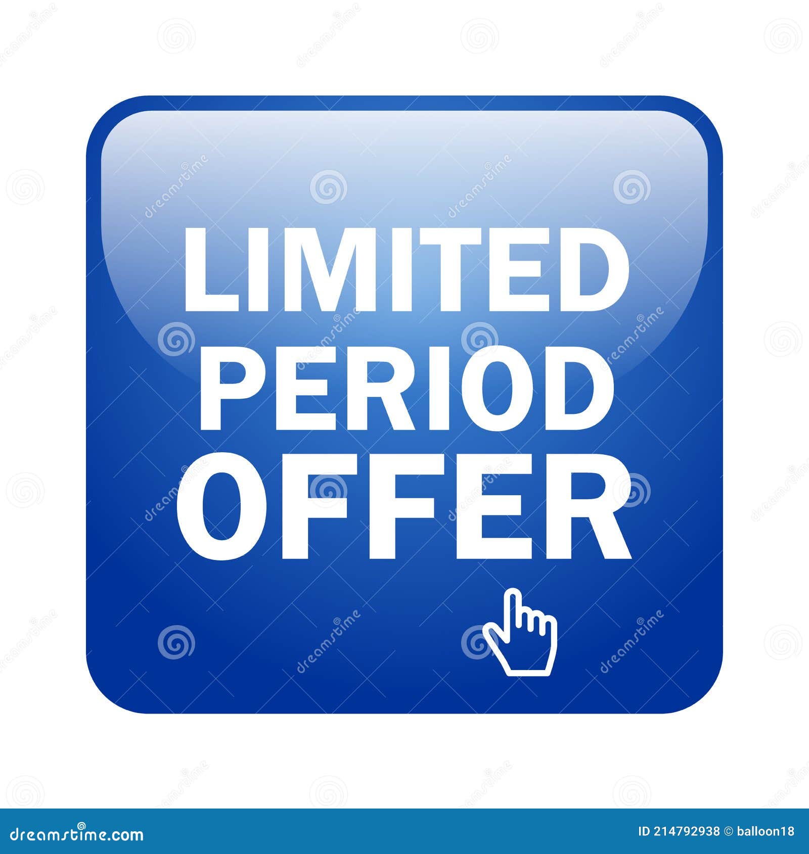 Limited Period Offer Button Stock Vector - Illustration of discount ...