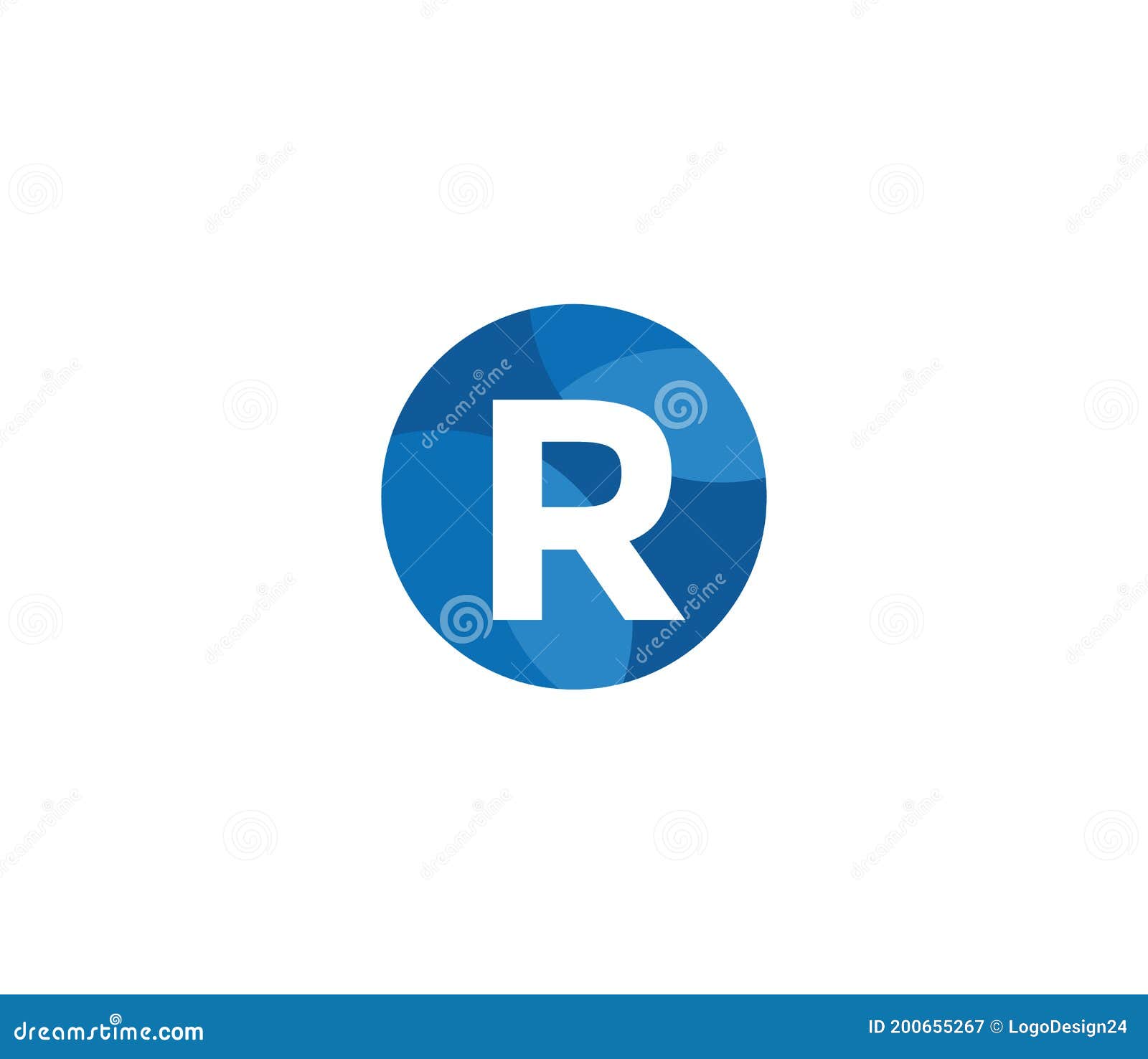 R Alphabet Circle Logo Design Concept Stock Vector - Illustration of ...