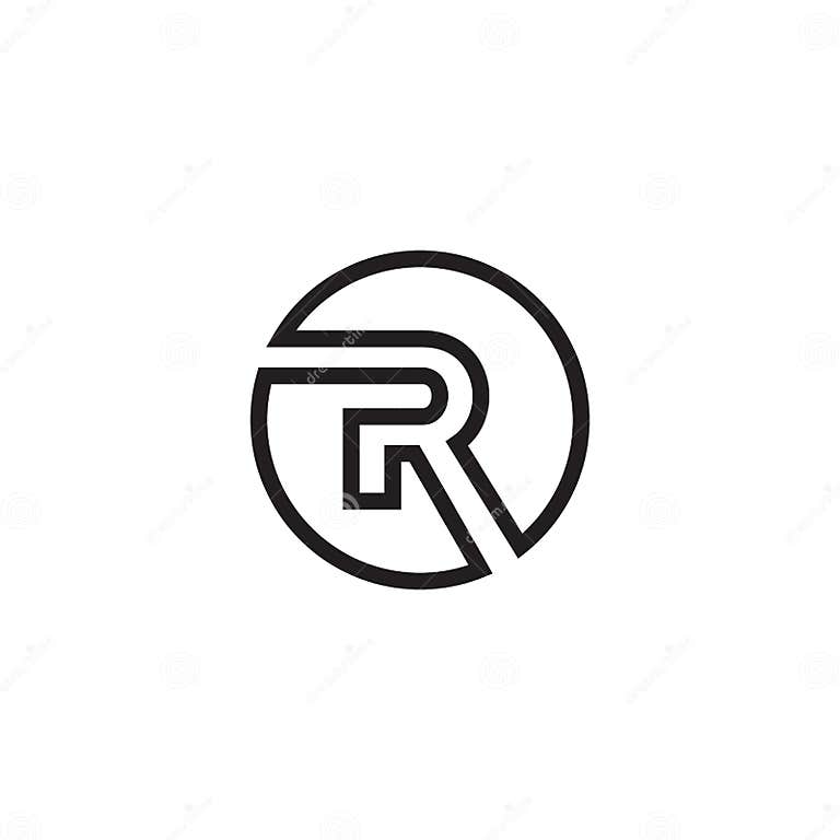 R Circle Letter Lines Logo Design Vector Stock Vector - Illustration of ...