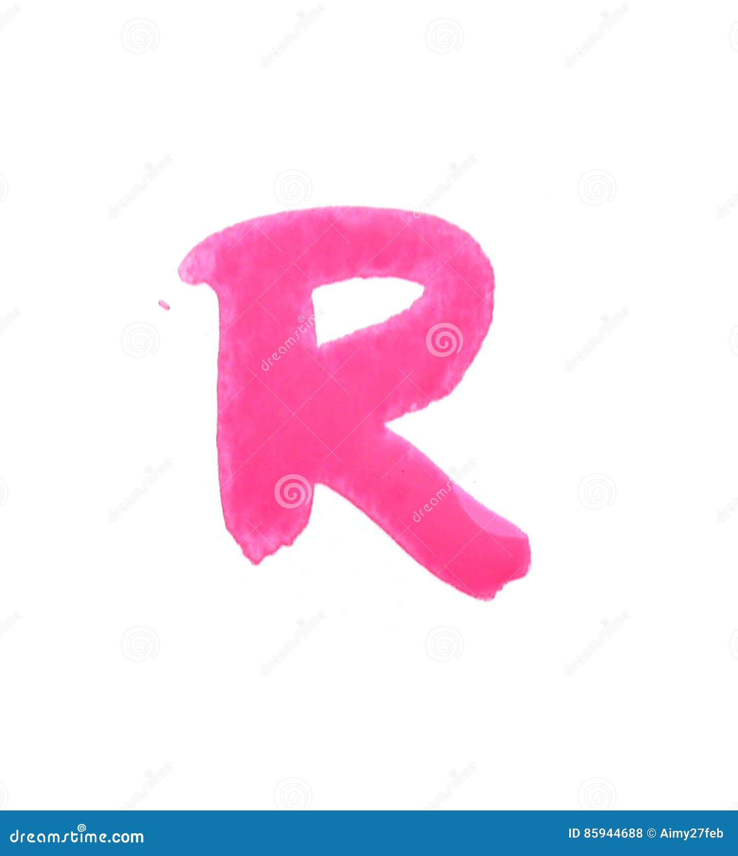 R - Color Letters Isolated Over the White Background. Stock Photo ...