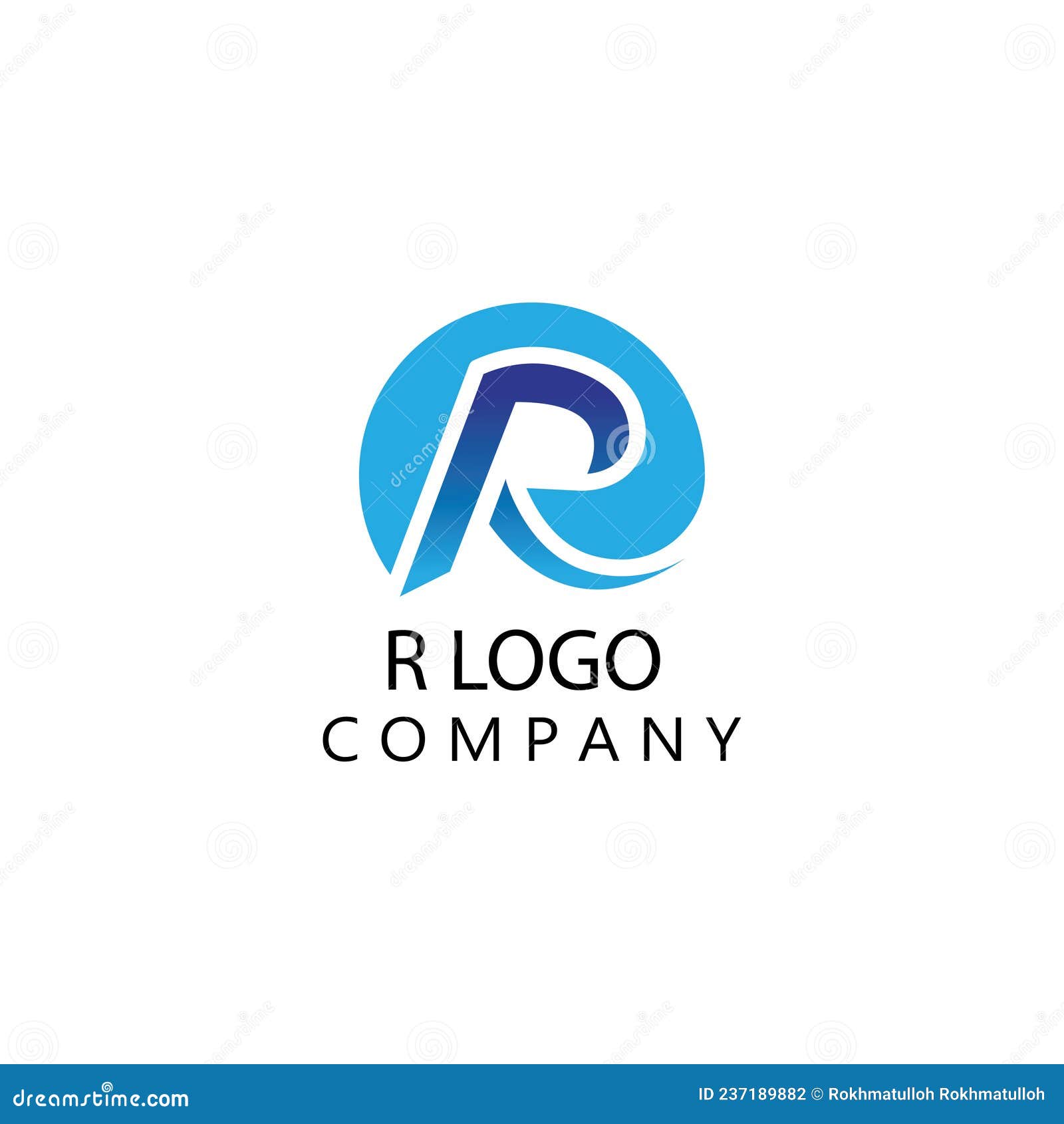 R Company Logo Simple 3d Circle Design Vector Element Stock Vector ...