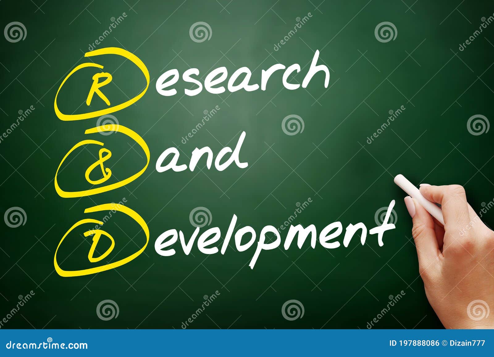 R&D - Research and Development Acronym, Business Concept Background ...