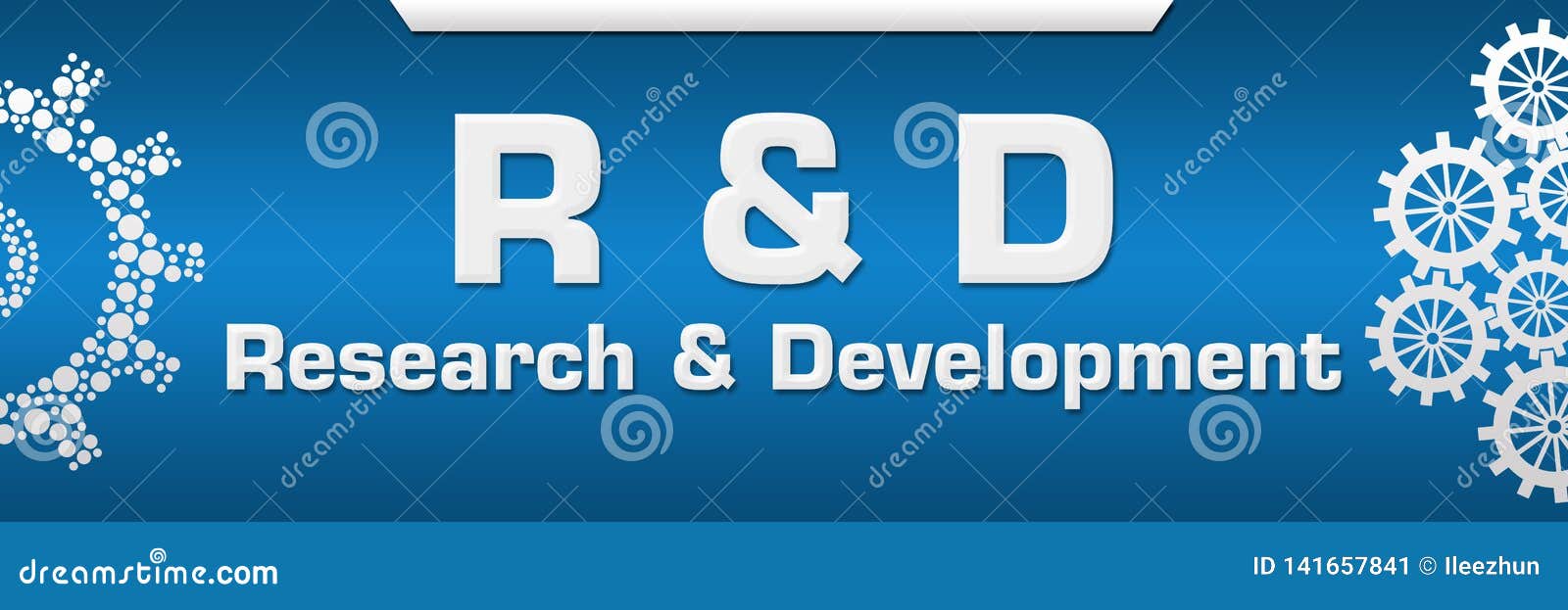 R and D - Research and Development Blue Both Side Gears Stock ...