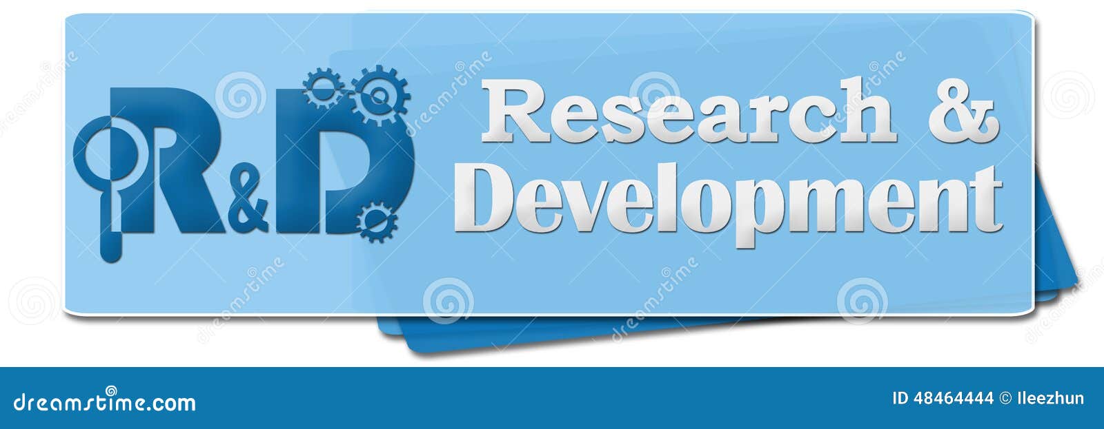 R and D - Research and Development Blue Side Squares Stock Illustration ...