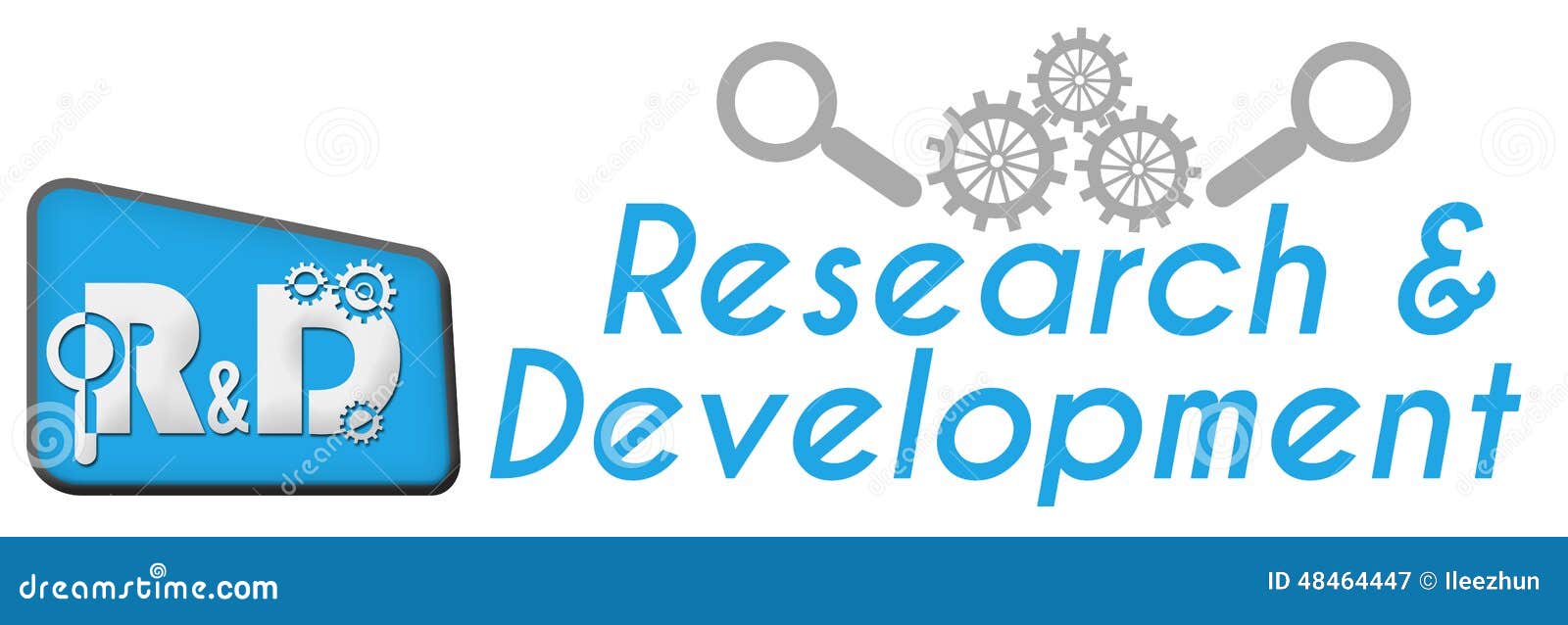 R and D - Research and Development Blue Triangle Stock Illustration ...