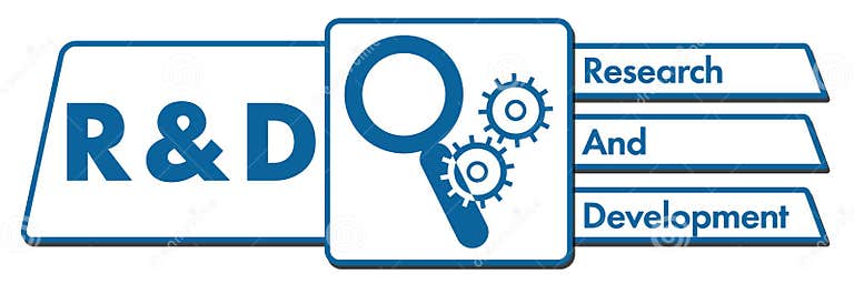 R and D - Research and Development Blue White Rounded Squares ...