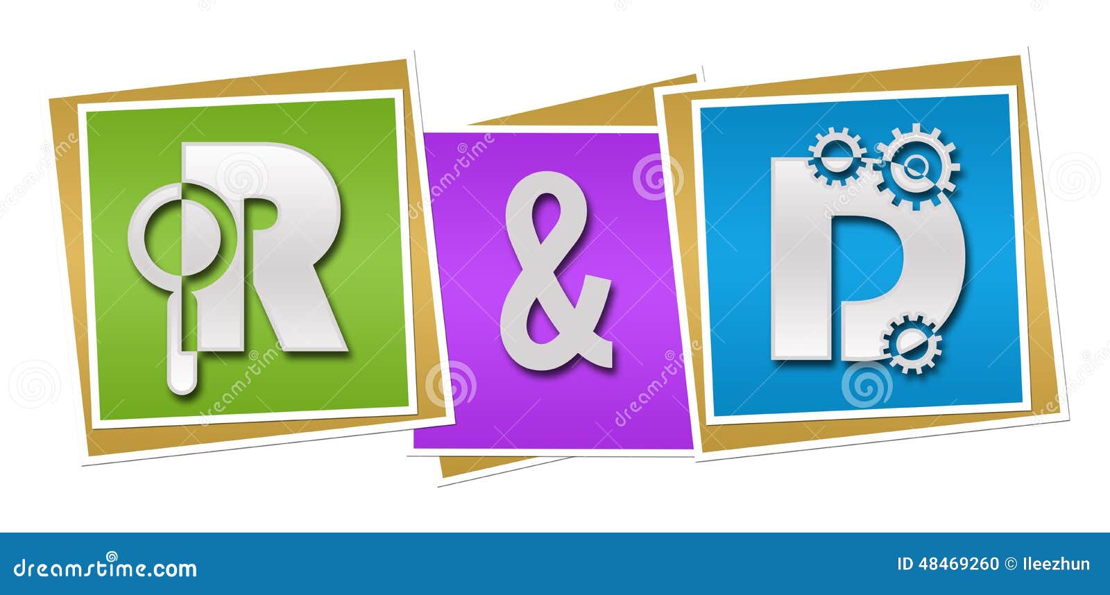 R And D - Research And Development Colorful Blocks Stock Photo ...