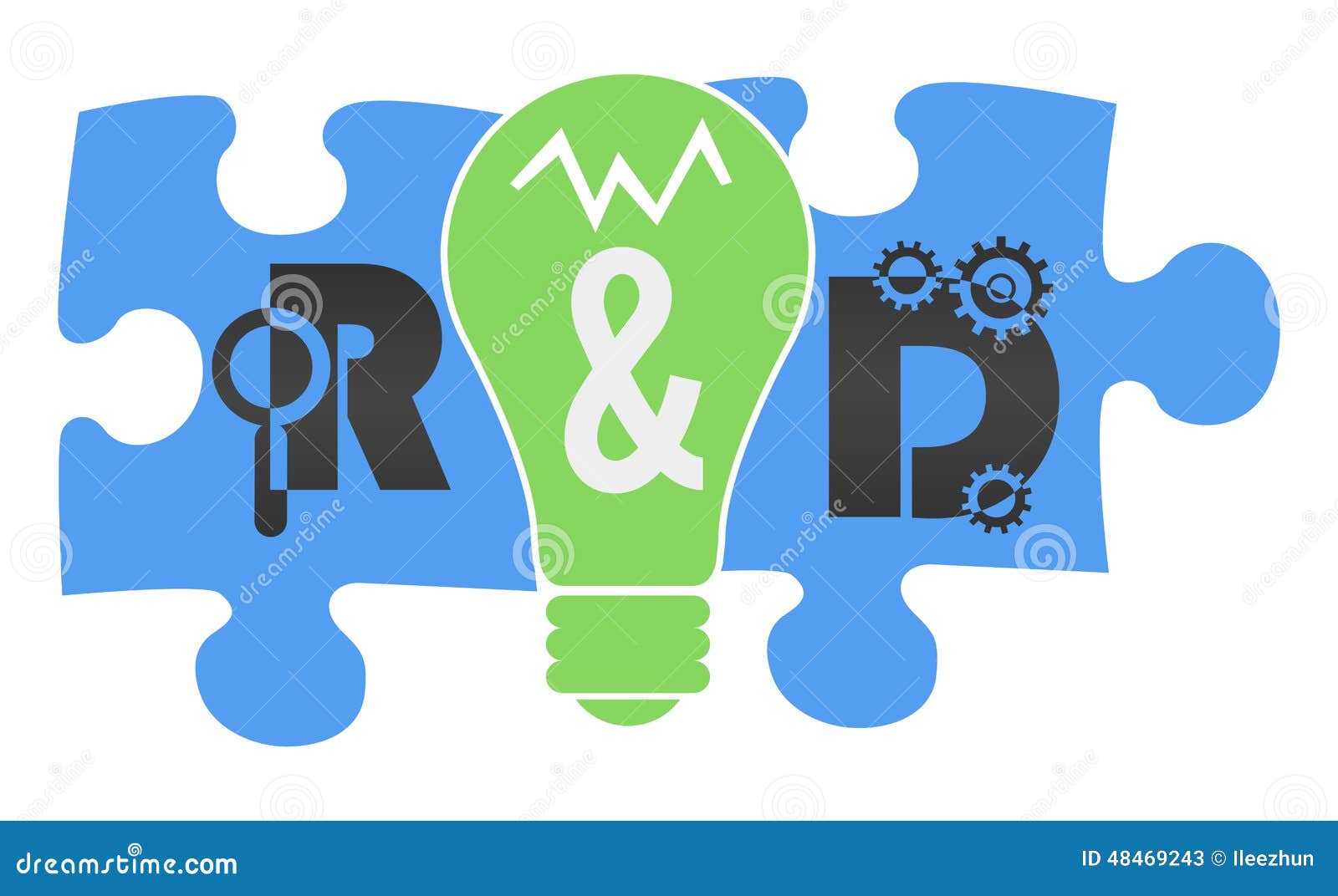 R and D - Research and Development Colorful Shapes Stock Illustration ...