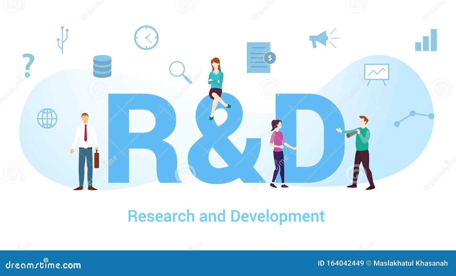 R&d Research and Development Concept with Big Word or Text and Team ...