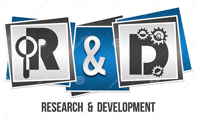 R and D - Research and Development Three Blocks Stock Illustration ...