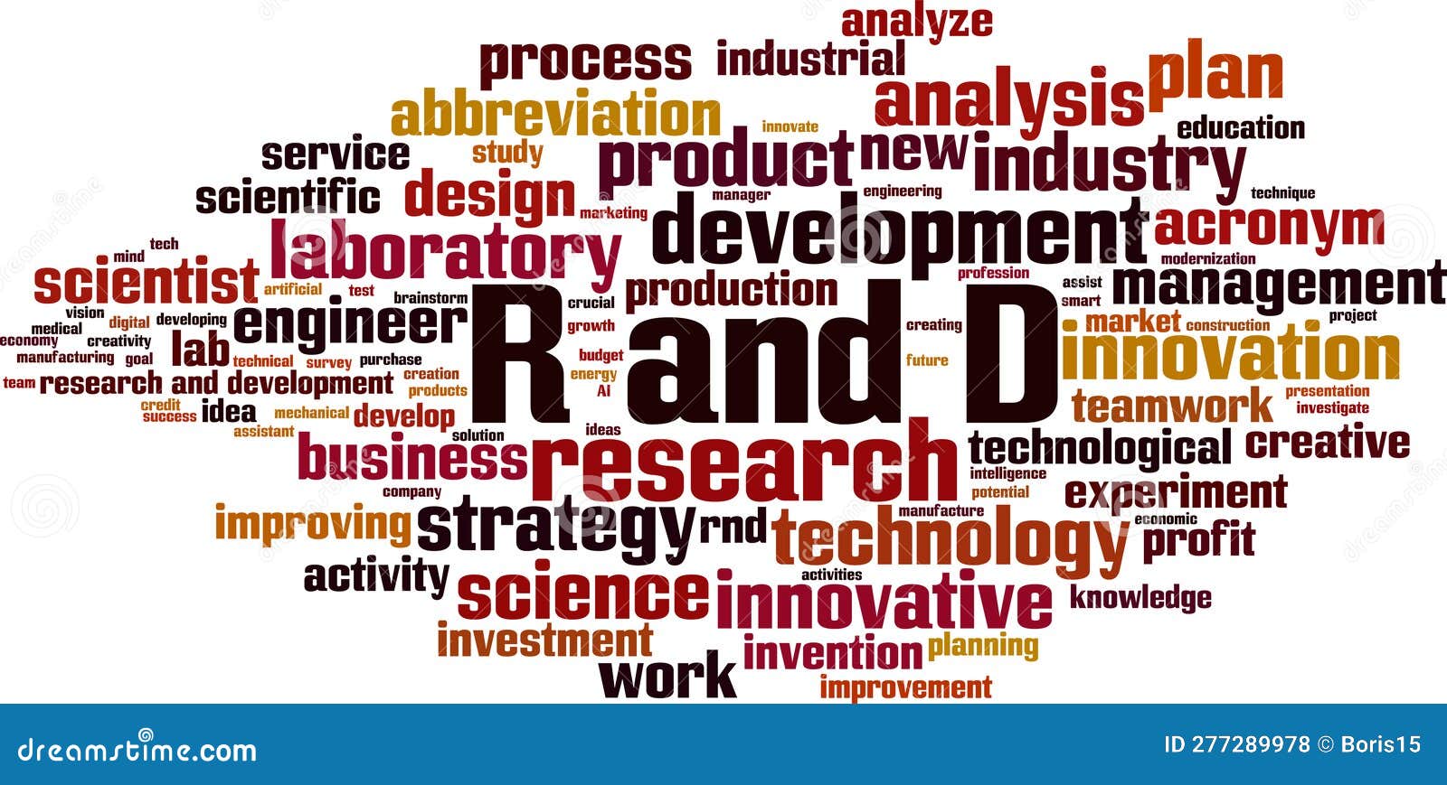 R and D word cloud stock vector. Illustration of technological - 277289978