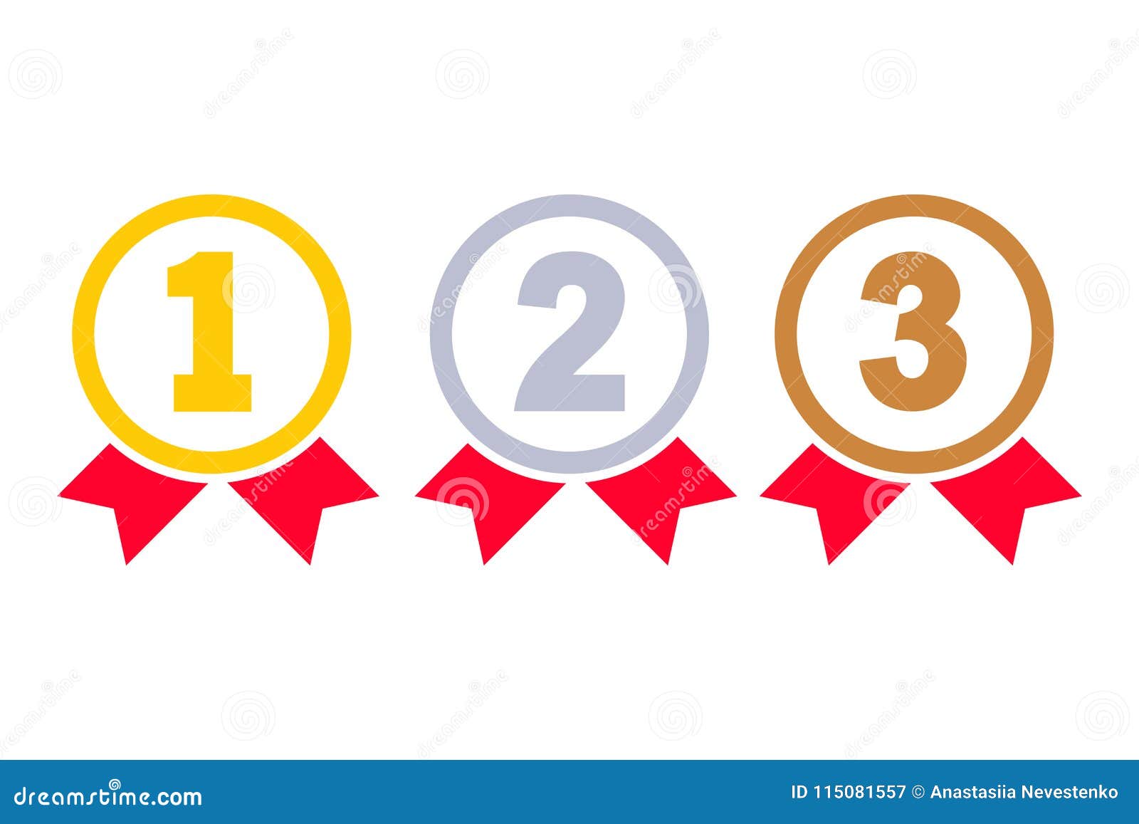 1r, 2do, 3ro lugares ilustración del vector. Ilustración de éxito ...