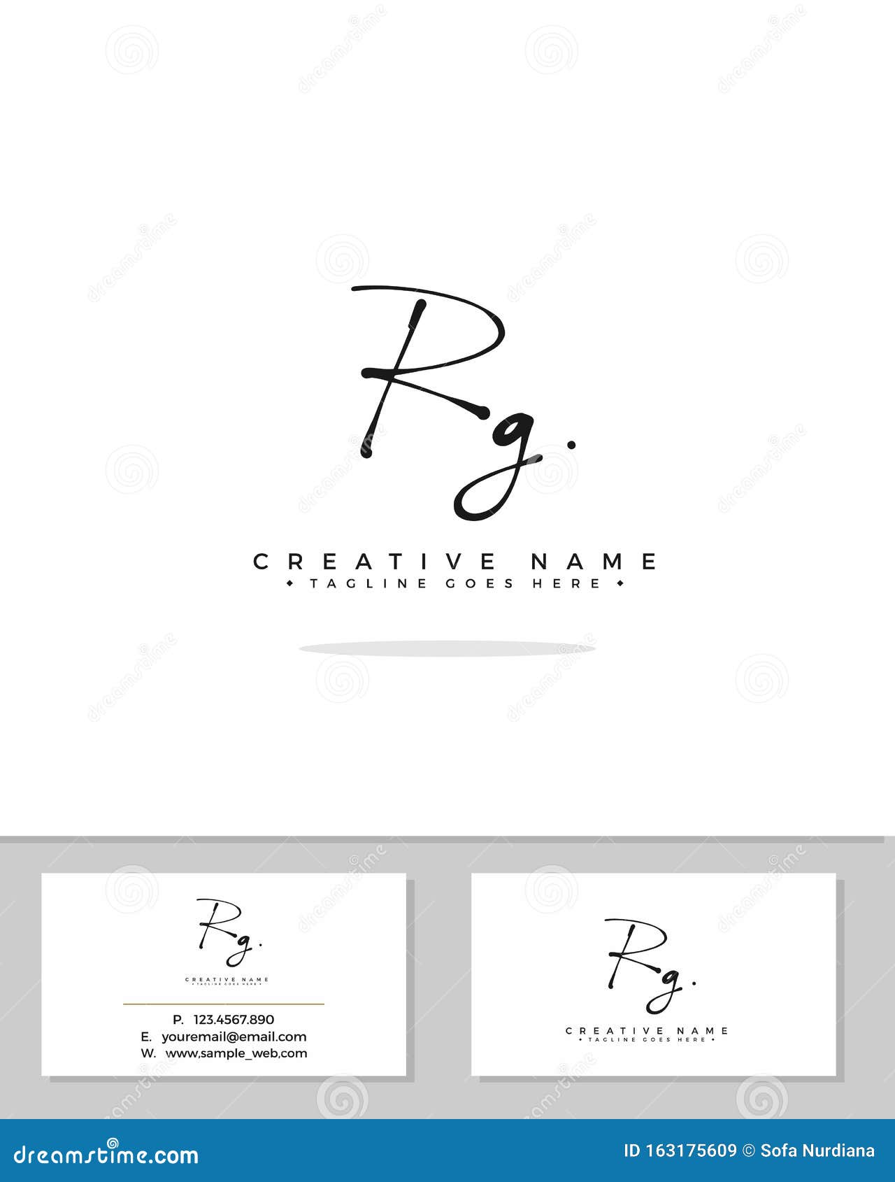 R G RG Initial Logo Signature Vector. Handwriting Concept Logo. Stock ...