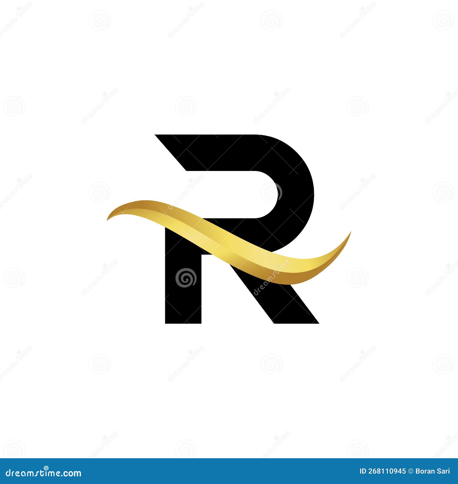 R Gold Brand, Symbol, Design, Graphic, Minimalist.logo Stock Vector ...