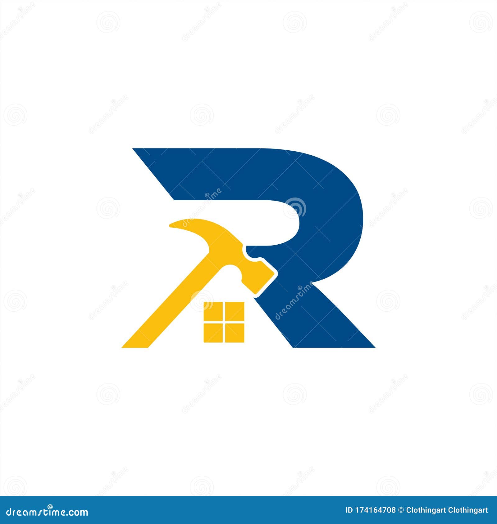 R house concept logo home stock vector. Illustration of emblem - 174164708