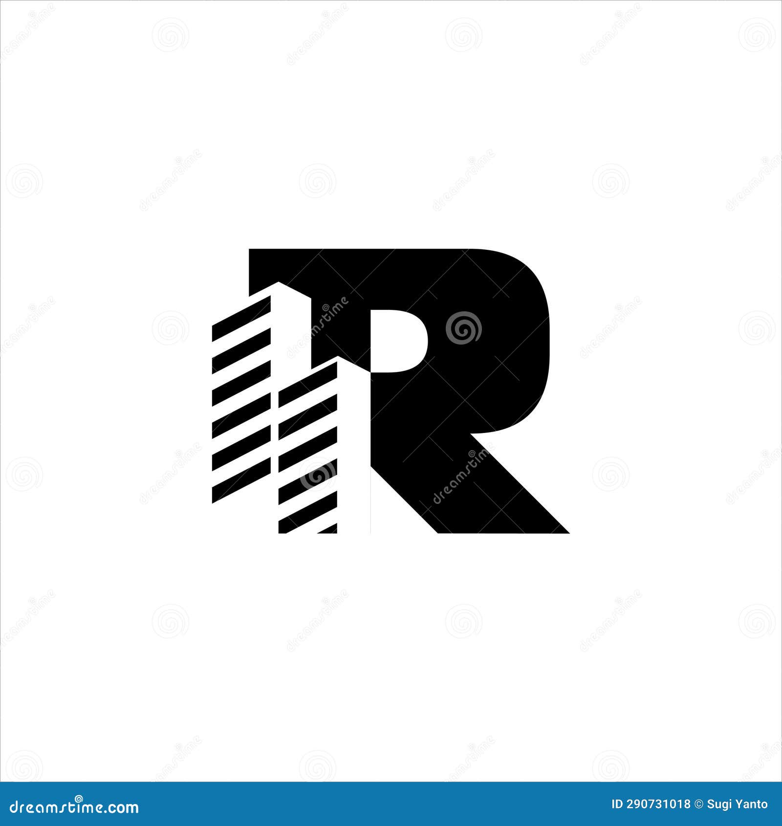 R Initial Building Logo Design Vector Symbol Graphic Stock Vector ...