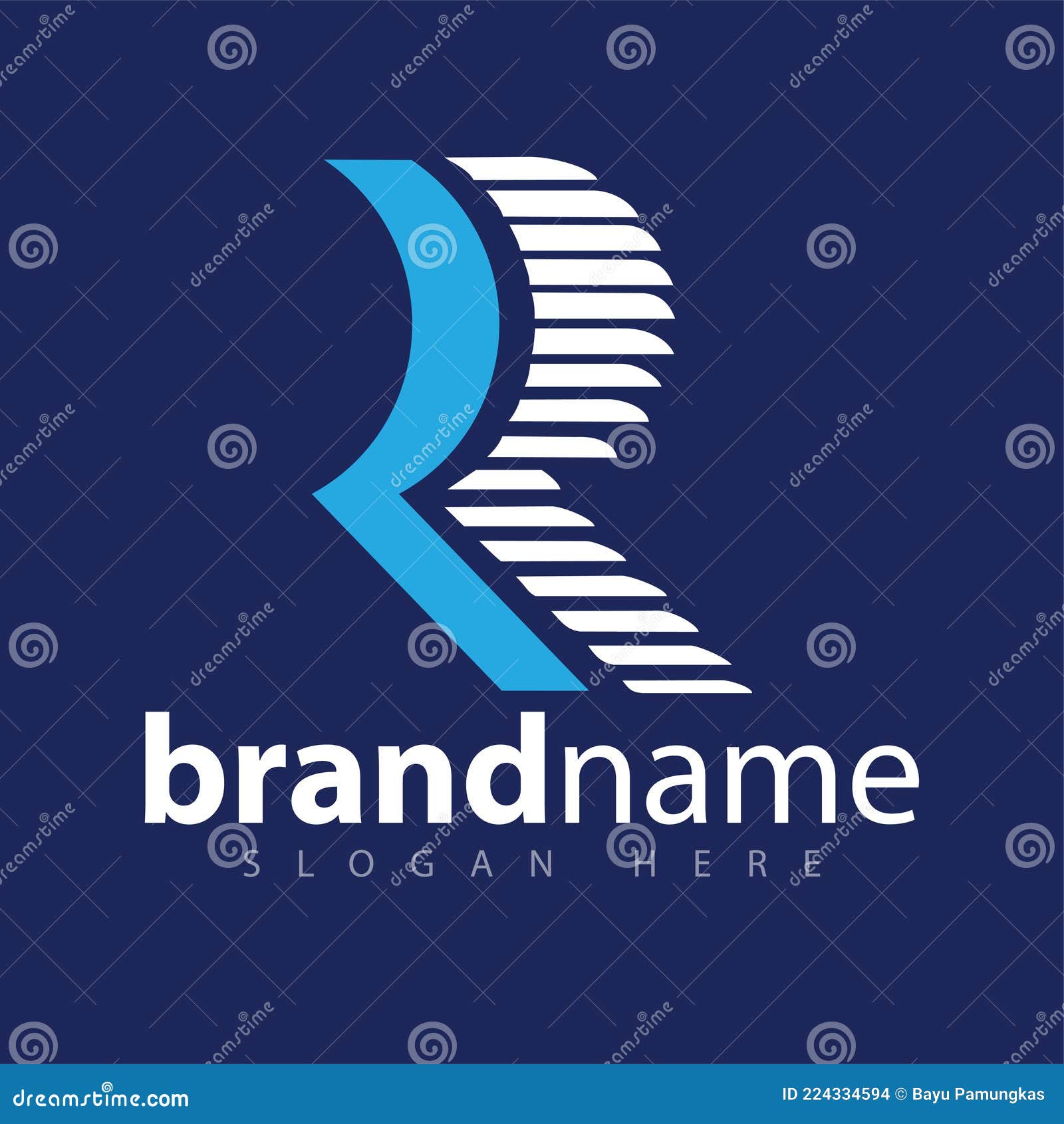 R Initial Letter Speed Logo Icon Vector Stock Vector - Illustration of ...