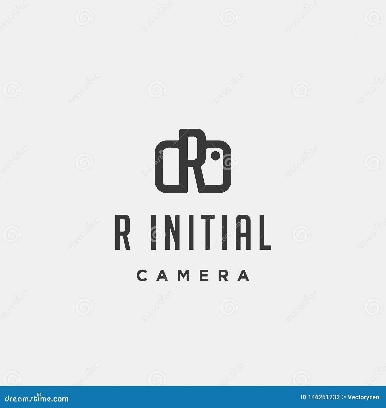 R Initial Photography Logo Template Vector Design Stock Vector ...