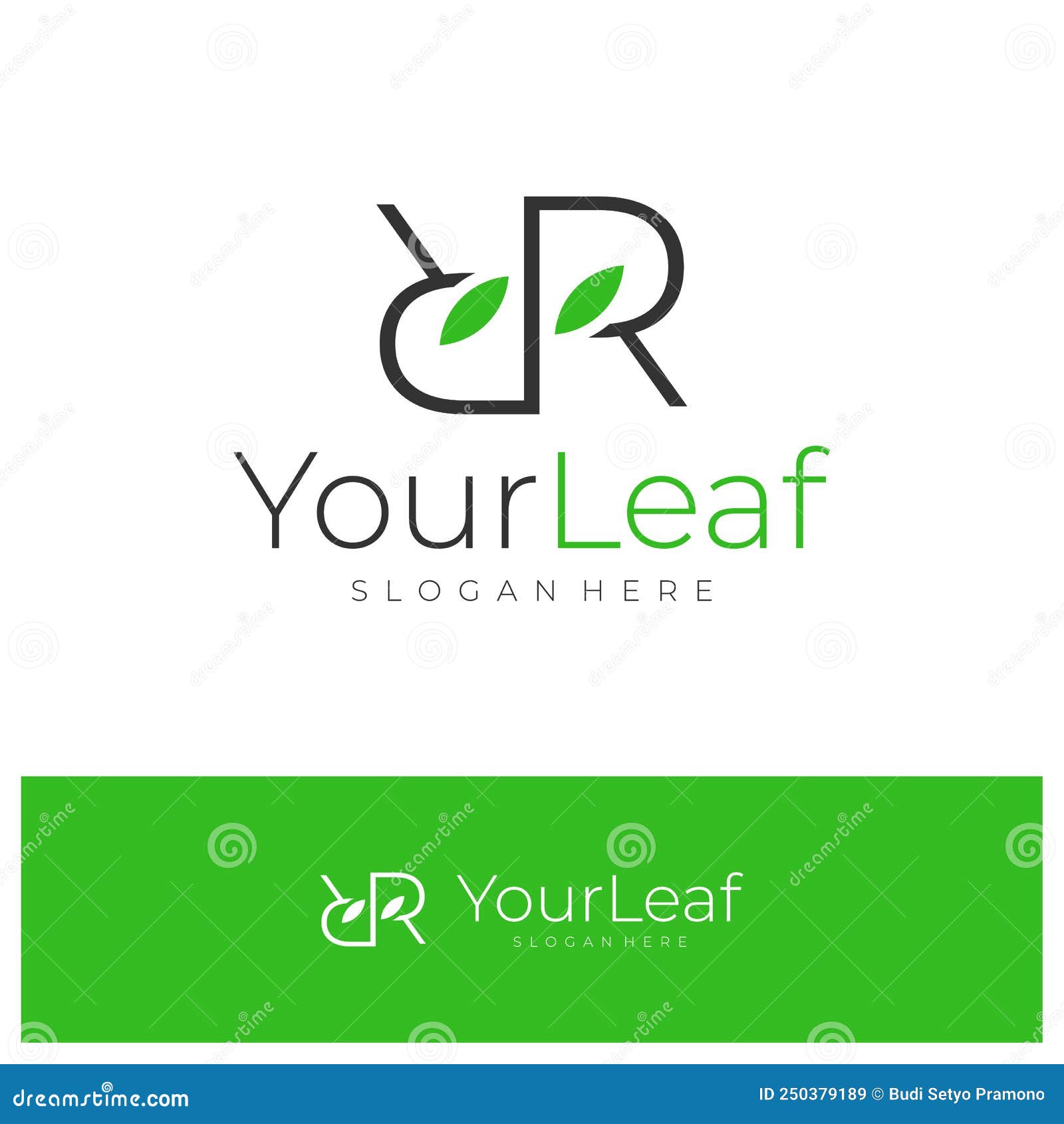 R Leaf Logo Design Template. Initial R Logo Concept Vector Stock ...
