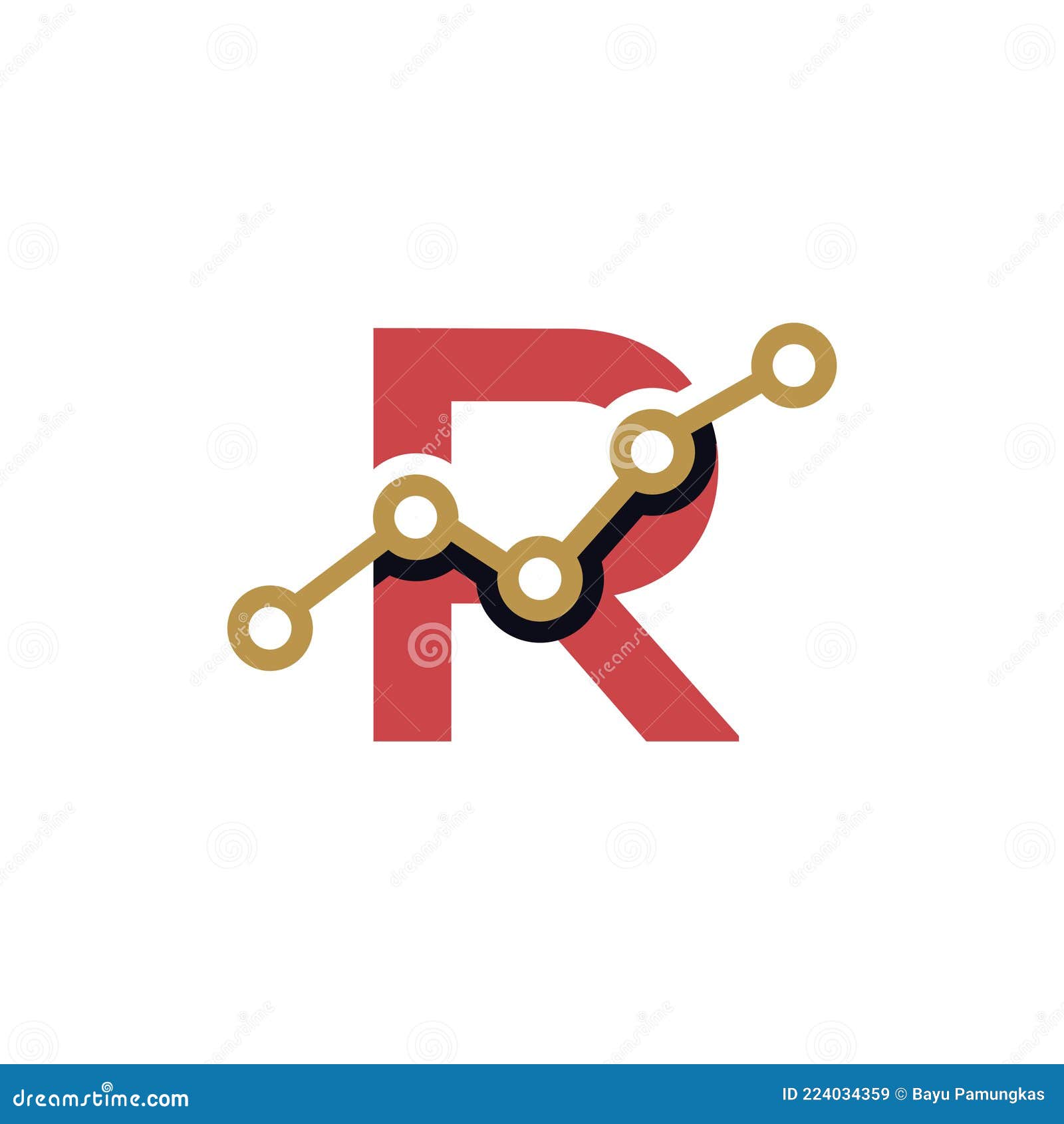 R Letter Business Stats Logo Design Element. Logo Vector Template Stock ...