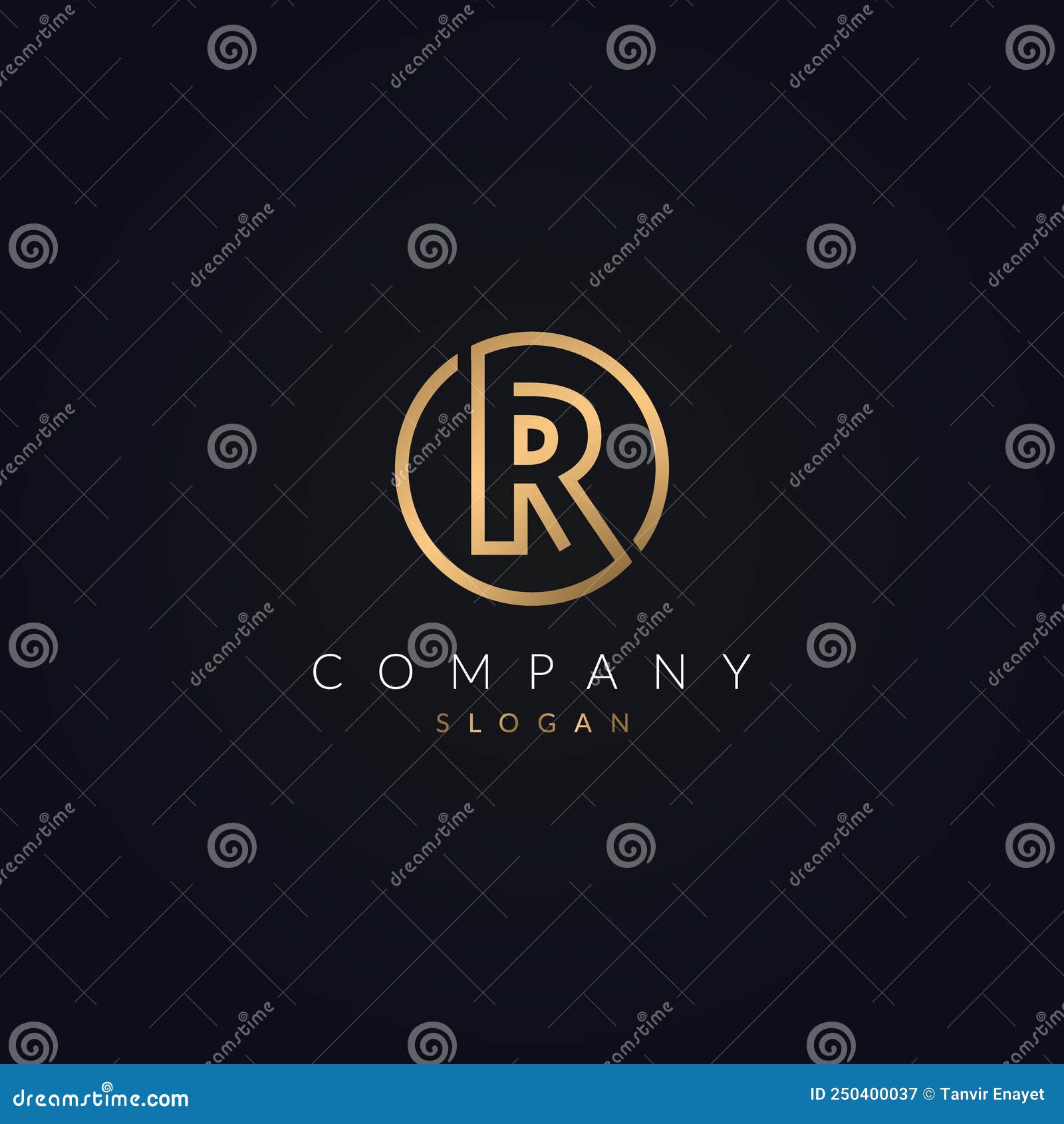 R Letter Circle Logo Template Illustration Design. Stock Vector ...