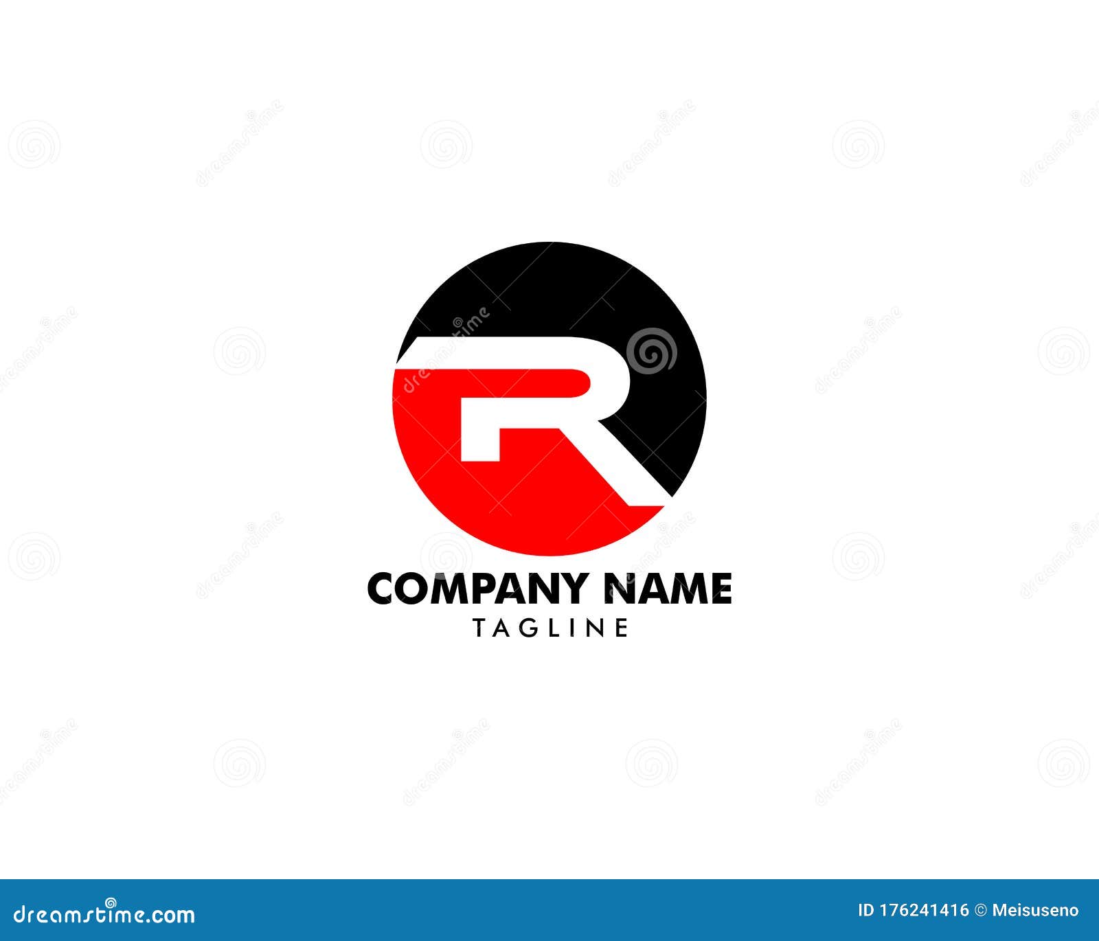 R Letter Circle Vector Logo Stock Vector - Illustration of company ...