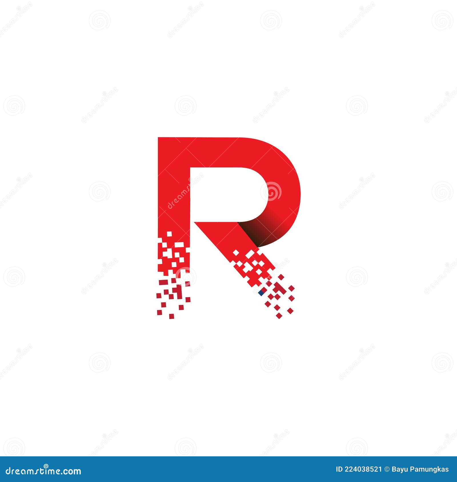 R Letter with Data Logo Vector Element. Data Letter Logo Template Stock ...