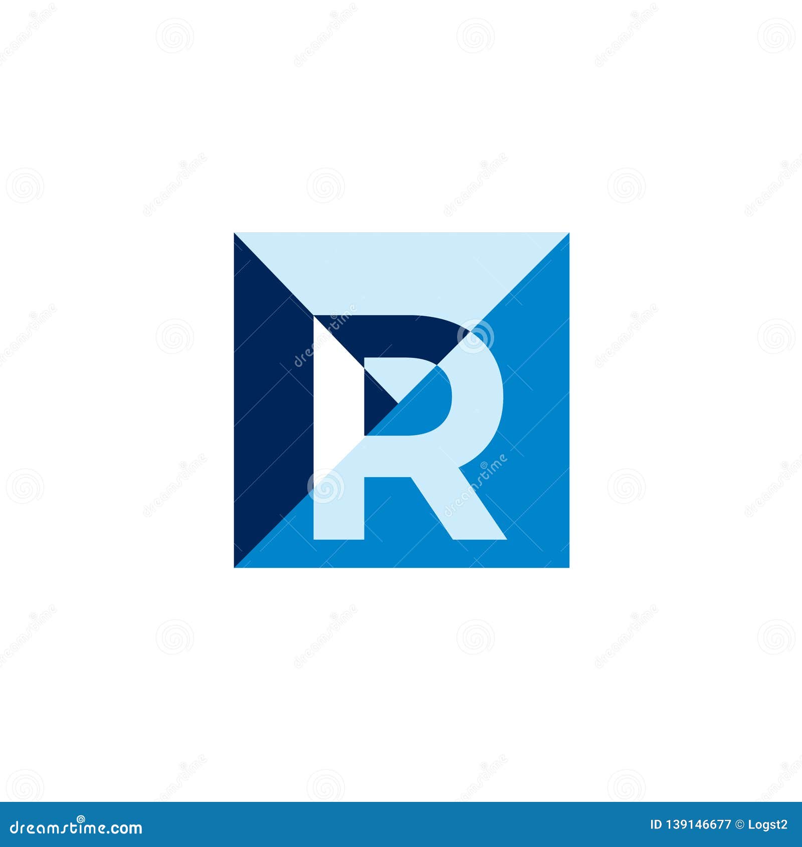 R Letter Geometric Logo. Business Logo. Stock Vector - Illustration of ...