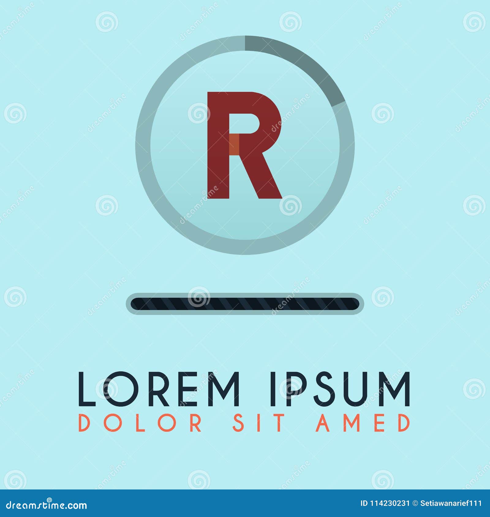 R Letter Initial Progress Logo Templates Stock Vector - Illustration of ...