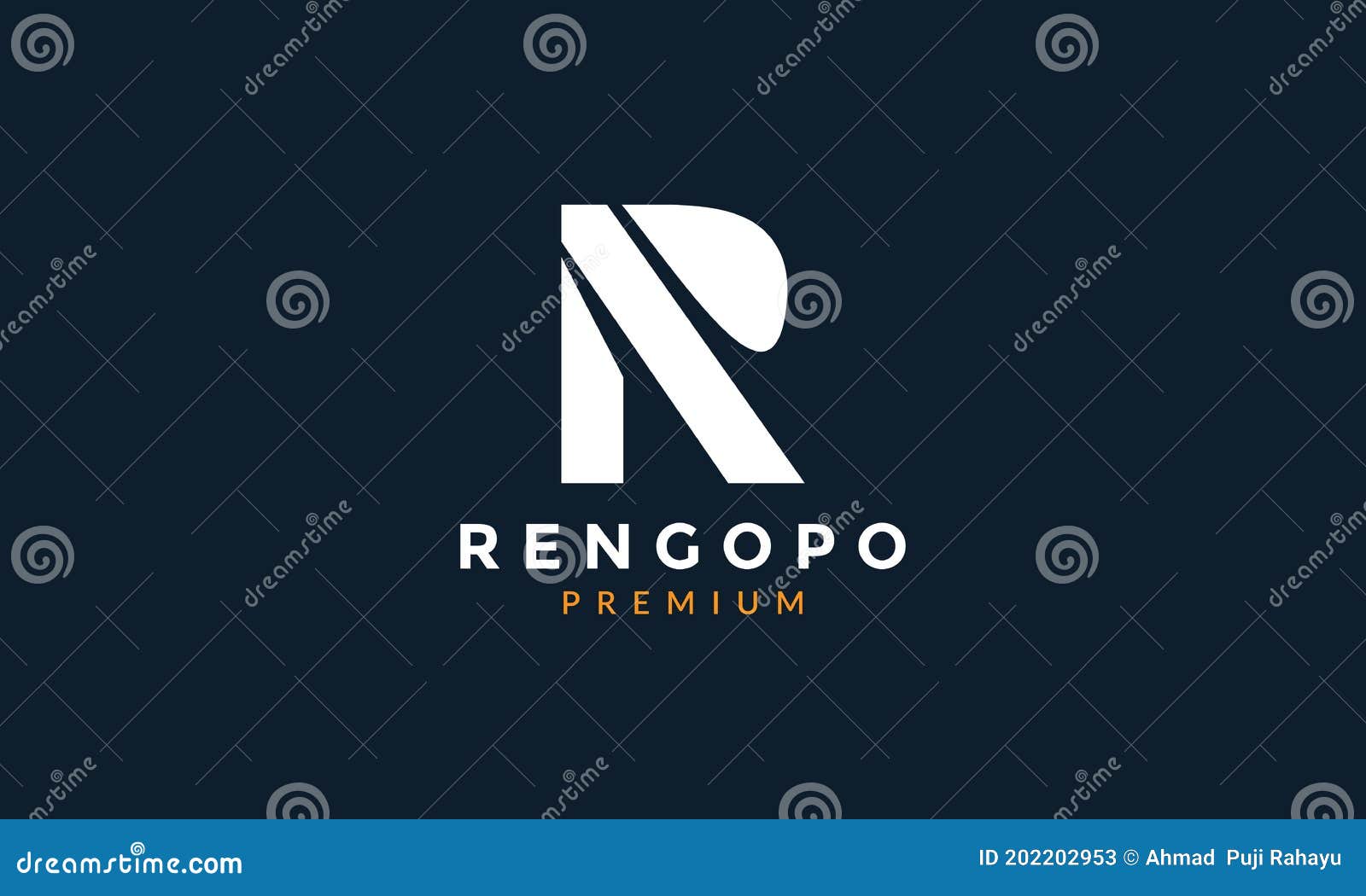 R Letter Initial Unique Bold Logo Icon Vector Illustration Design Stock ...