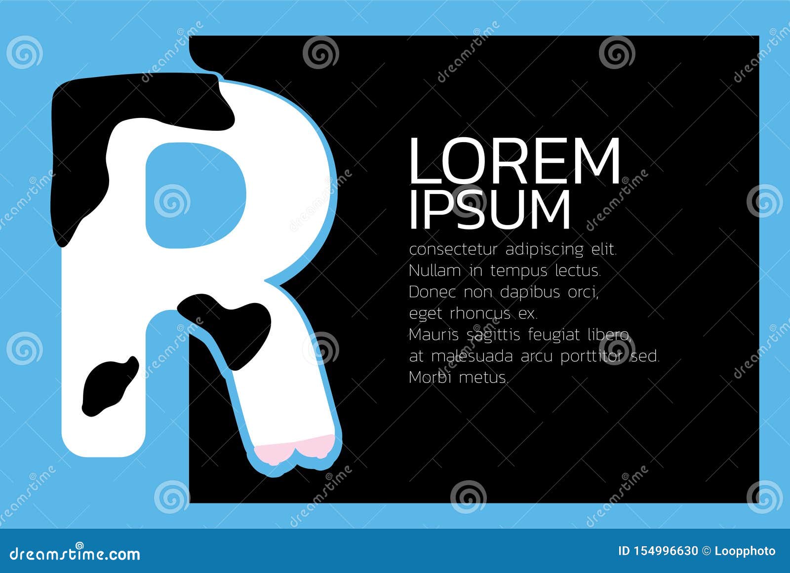 R Letter Label. Space Photo and Text Stock Vector - Illustration of ...