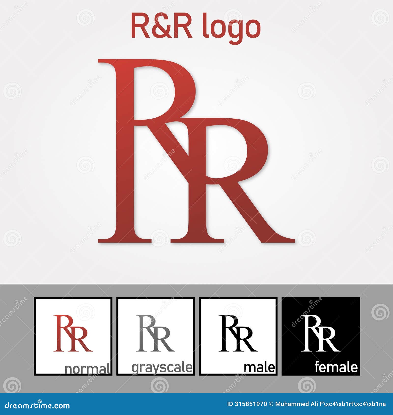 R and R Letter Logo. Claret Color Stock Vector - Illustration of ...